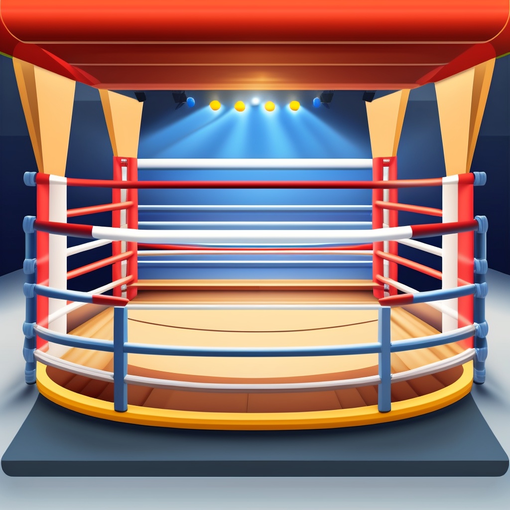 Lexica - Boxing ring stage in the style of vector graphics , adobe ...