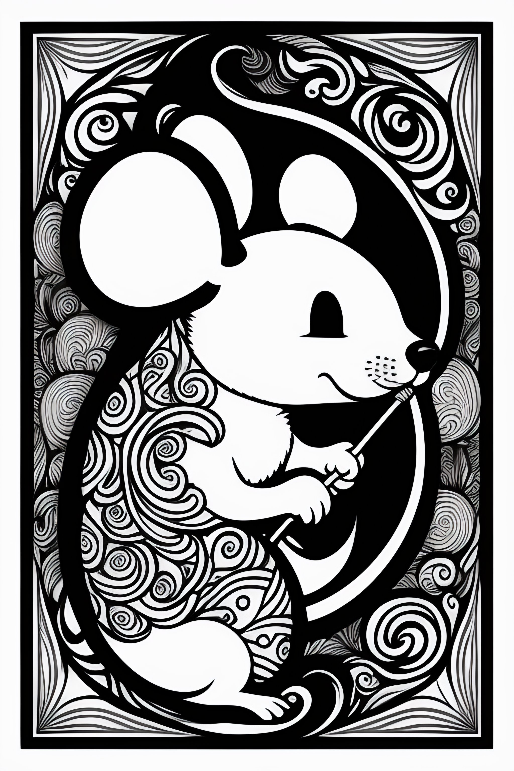 Lexica - Kawaii mage mouse holding a stafy, fantasy, magical, mystical ...