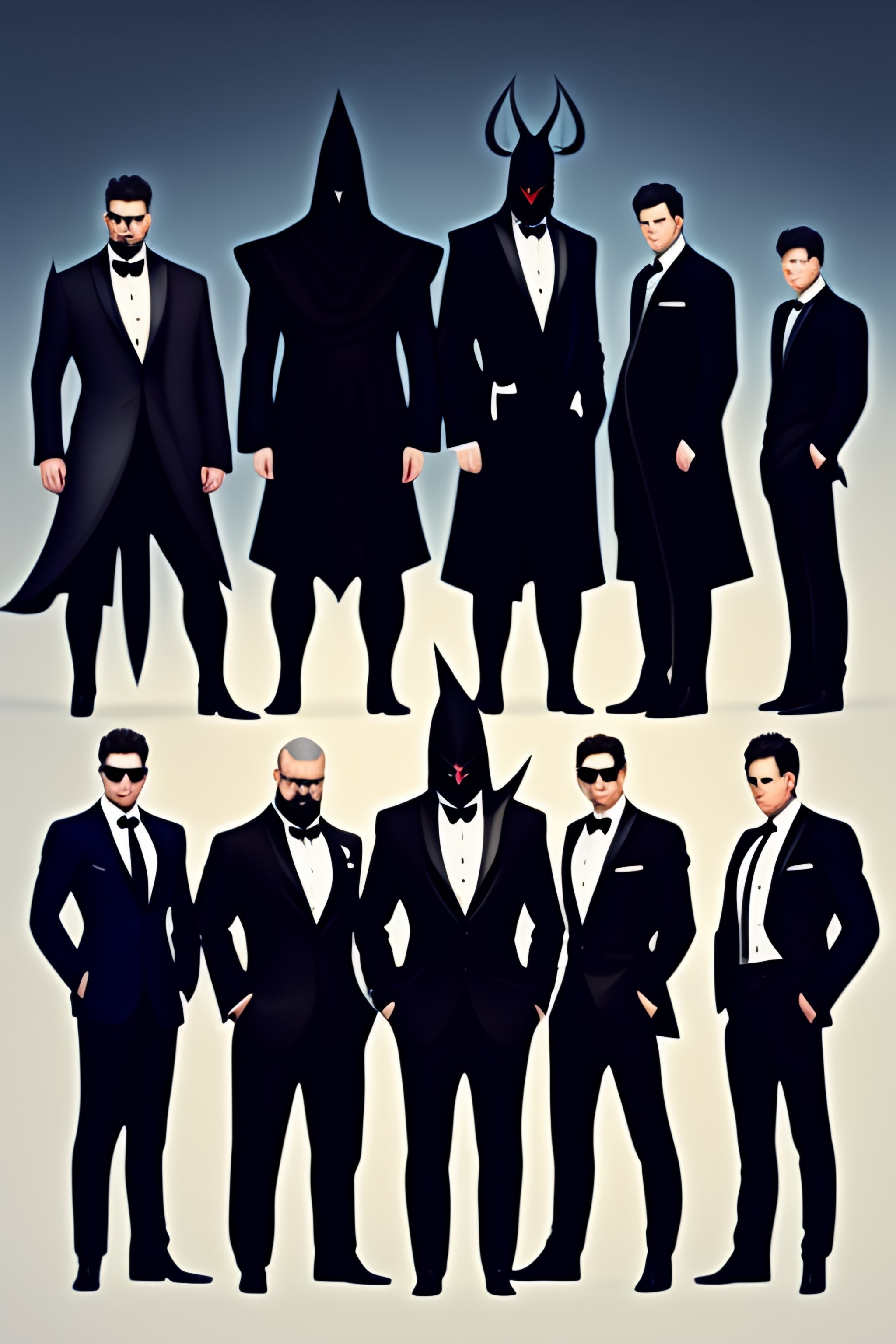 Lexica - A group of creepy evil satanic creatures with no face wearing ...