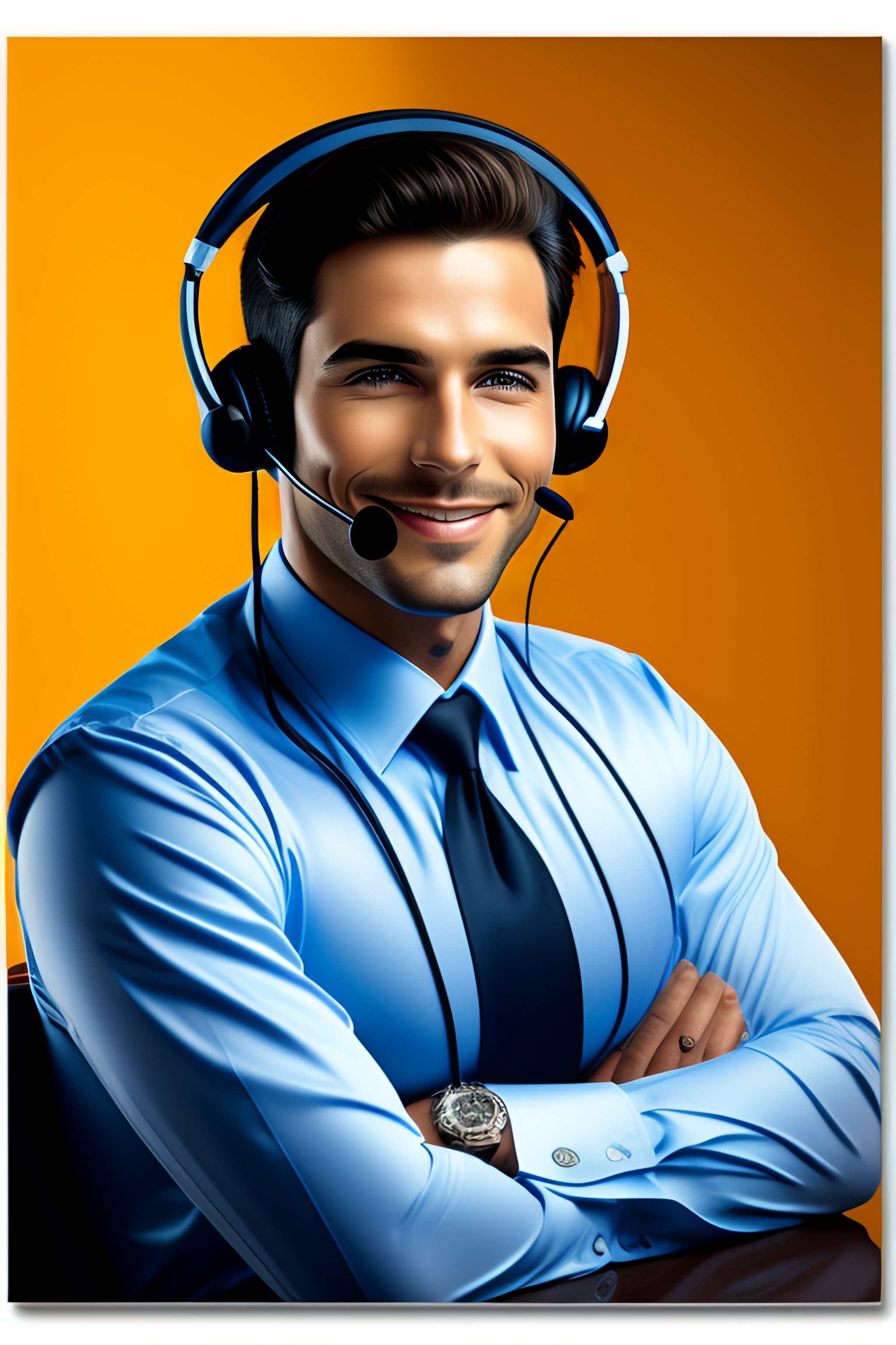 Lexica - Portrait of a male call center agent