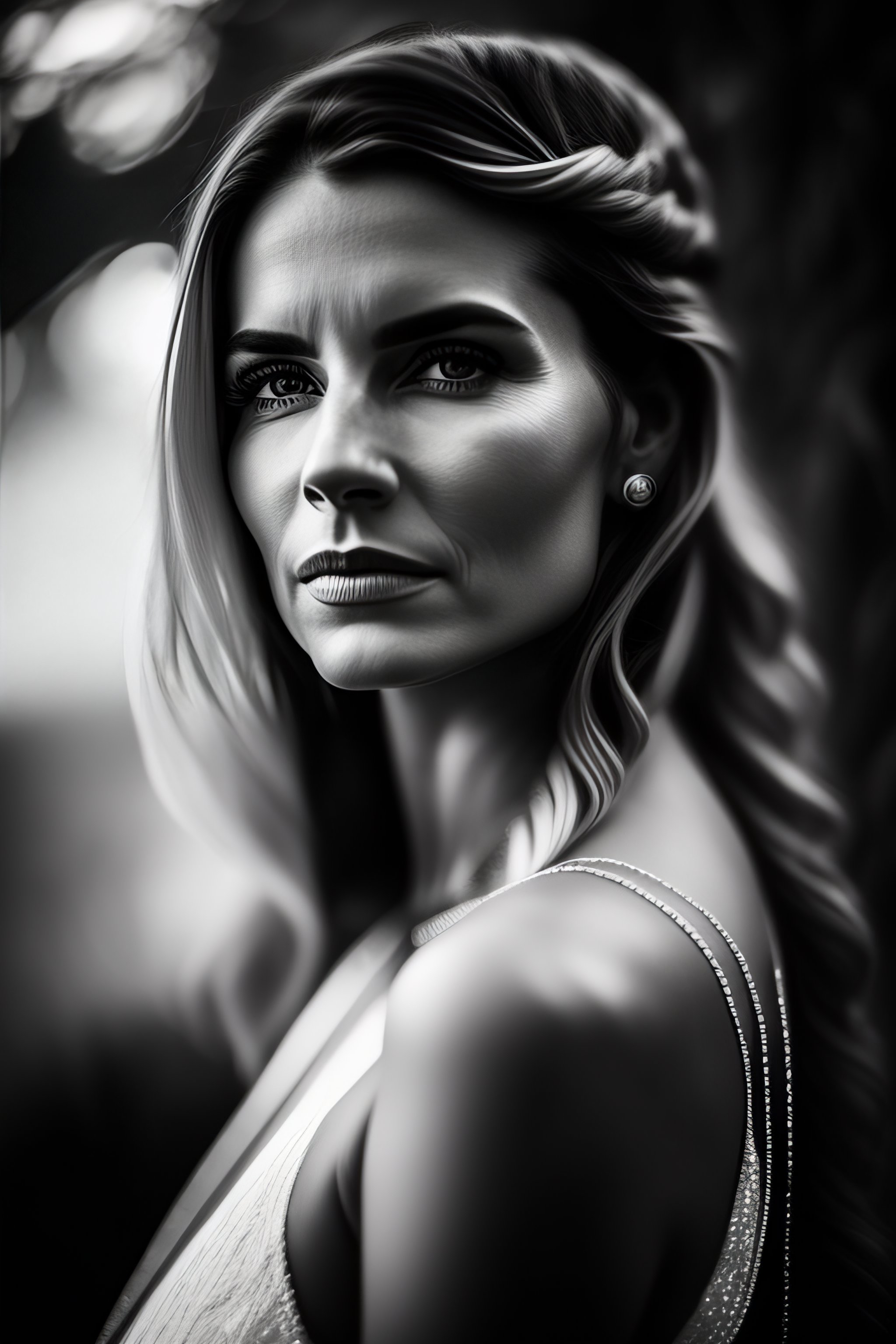 Lexica - Award winning black and white 35mm artistic portrait photo ...