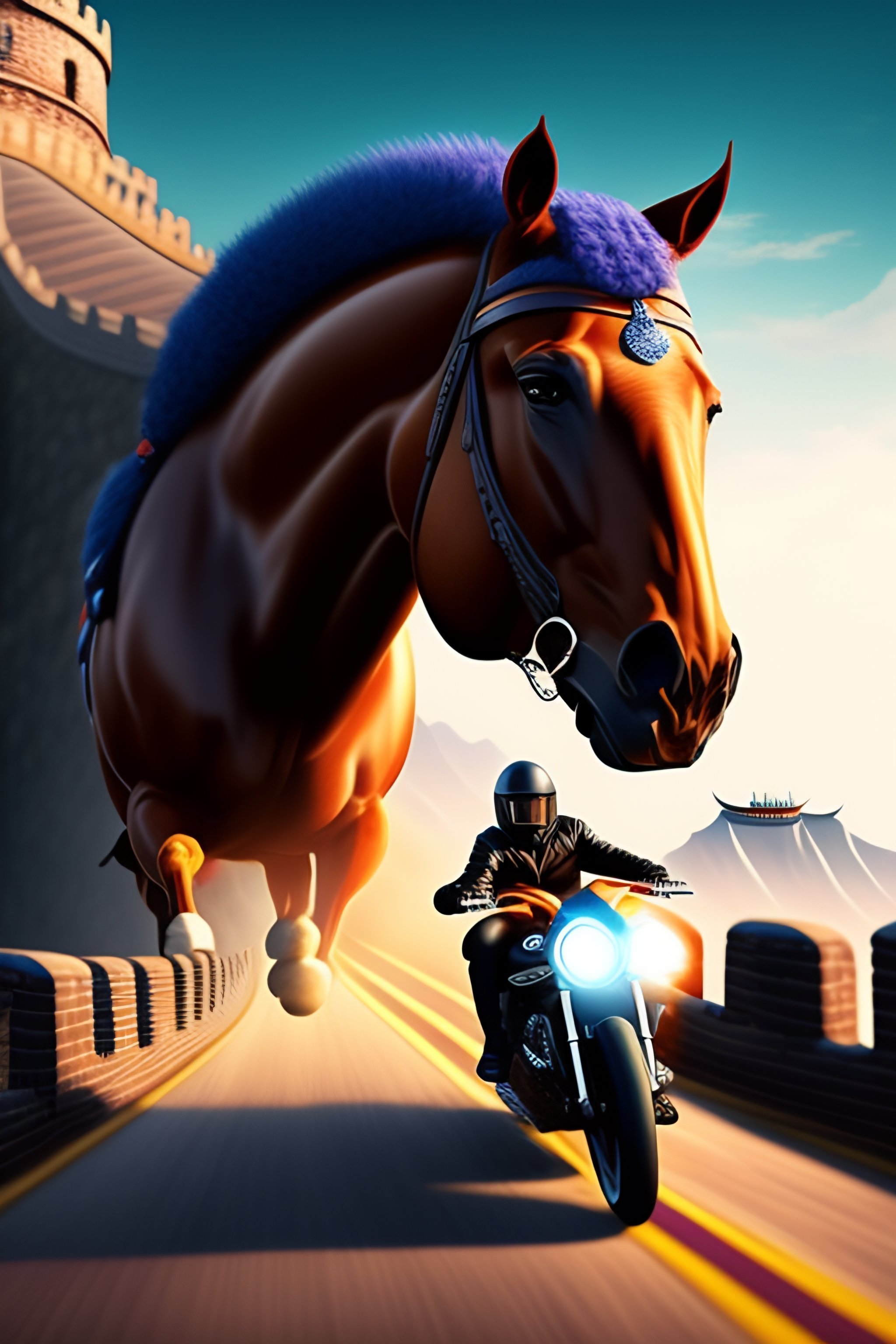 Lexica - An action scene of joe biden riding a motorcycle, dressed as a ...