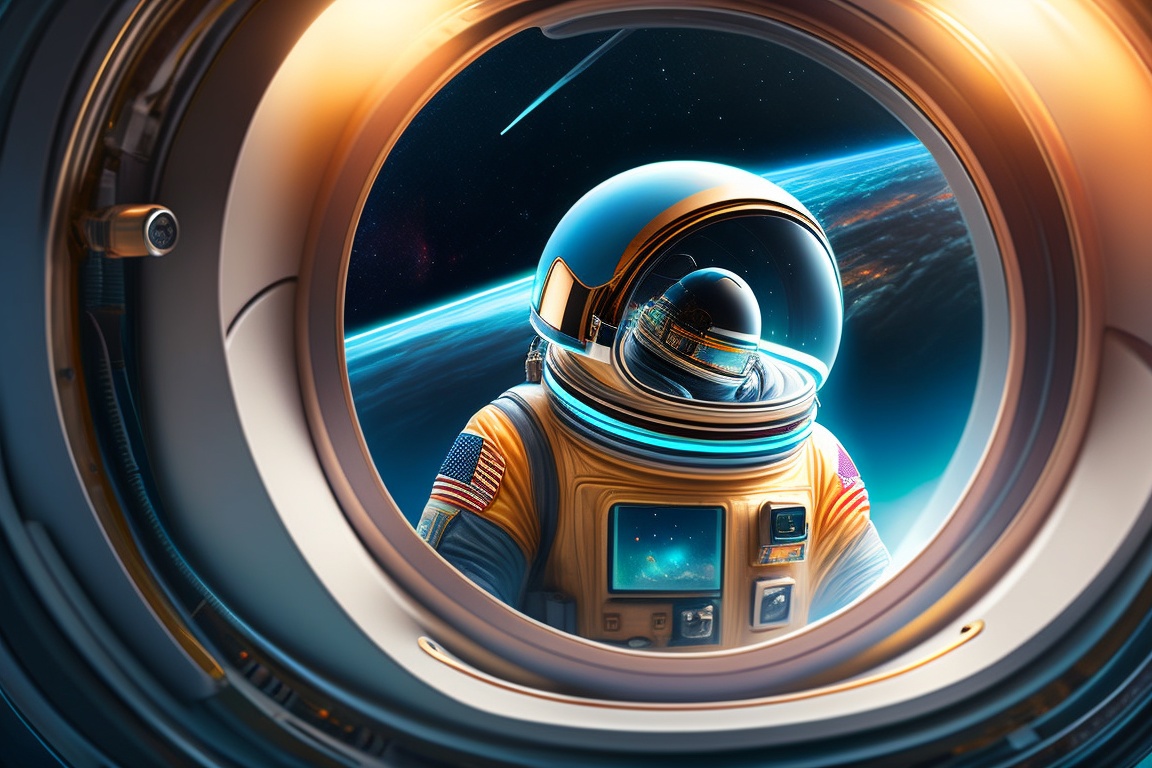 Lexica - Astronaut, extremely detailed, inside spaceship, steering