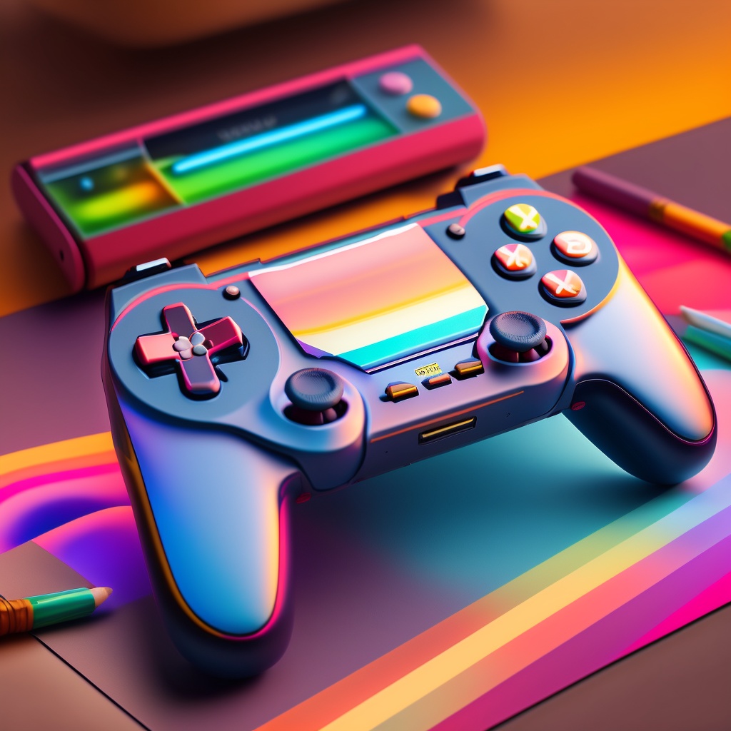 Lexica - Combination of a paintbrush, a gaming controller, and some ...