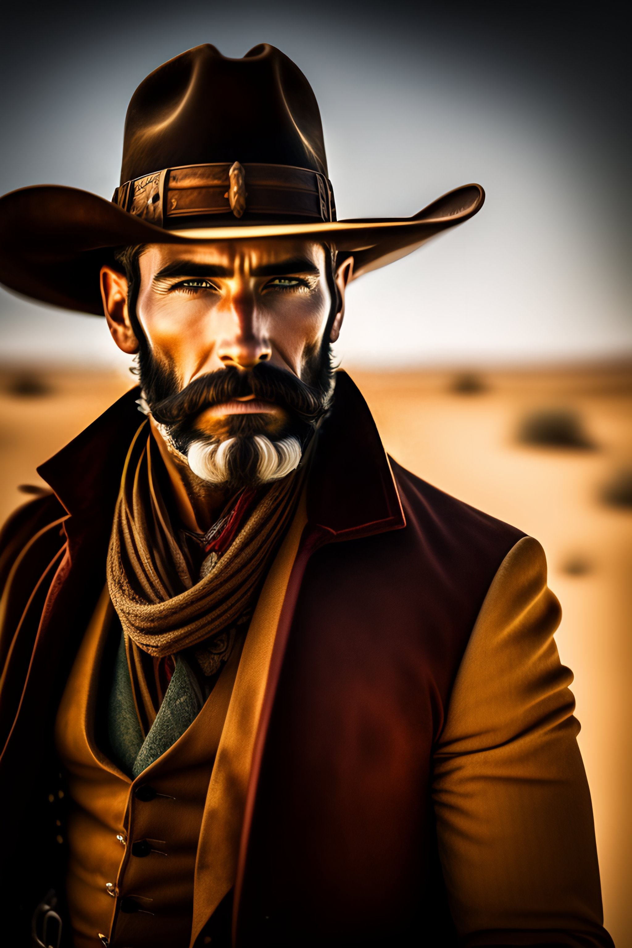 Lexica - Portrait of a cowboy in a spaghetti western background ...