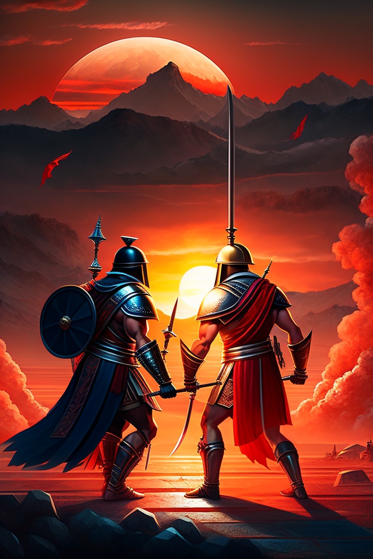 Lexica - A battle scene in ancient Greece with Spartan soldiers in ...