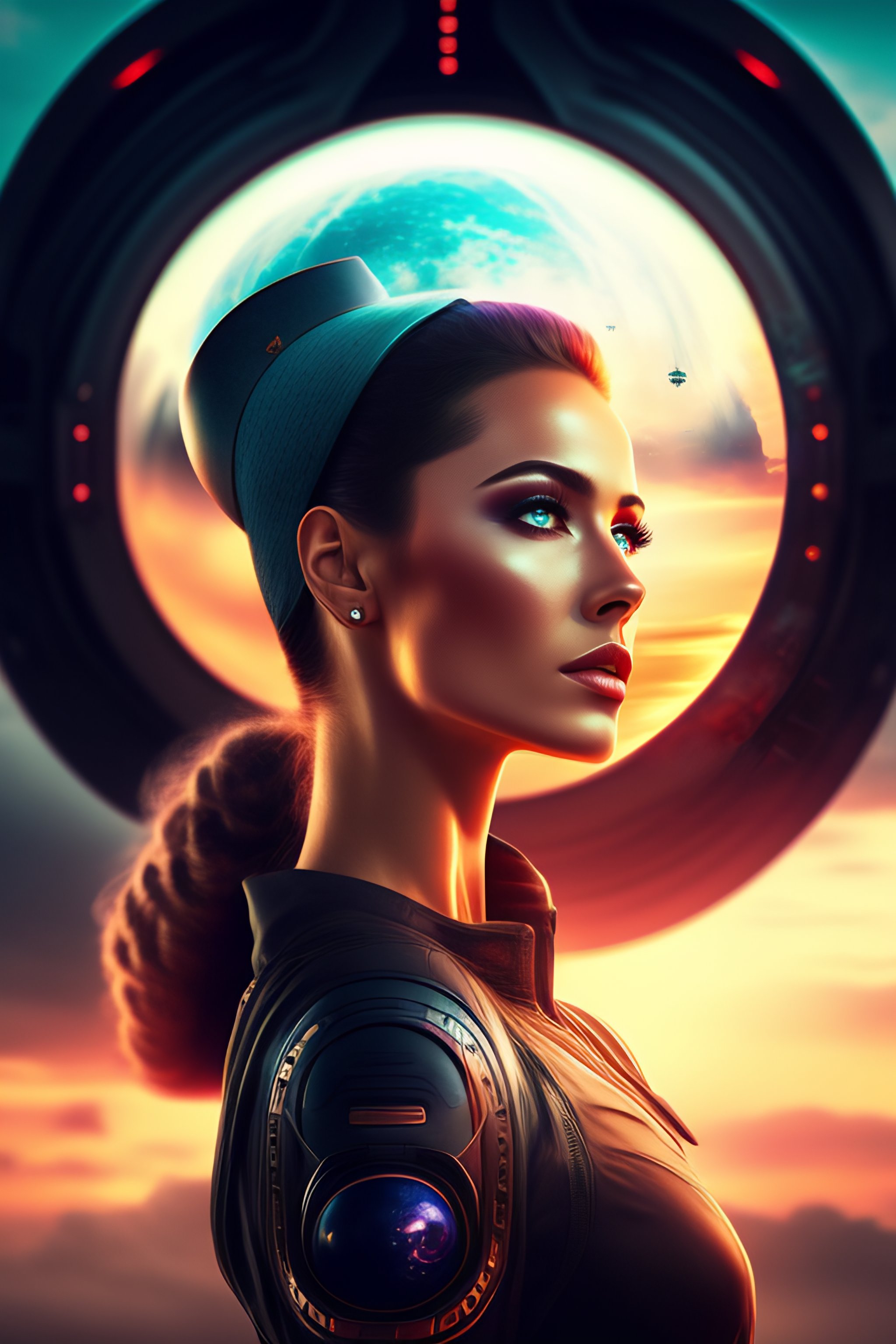 Lexica - Distopic future, alien space ship above the sky, earth as a ...