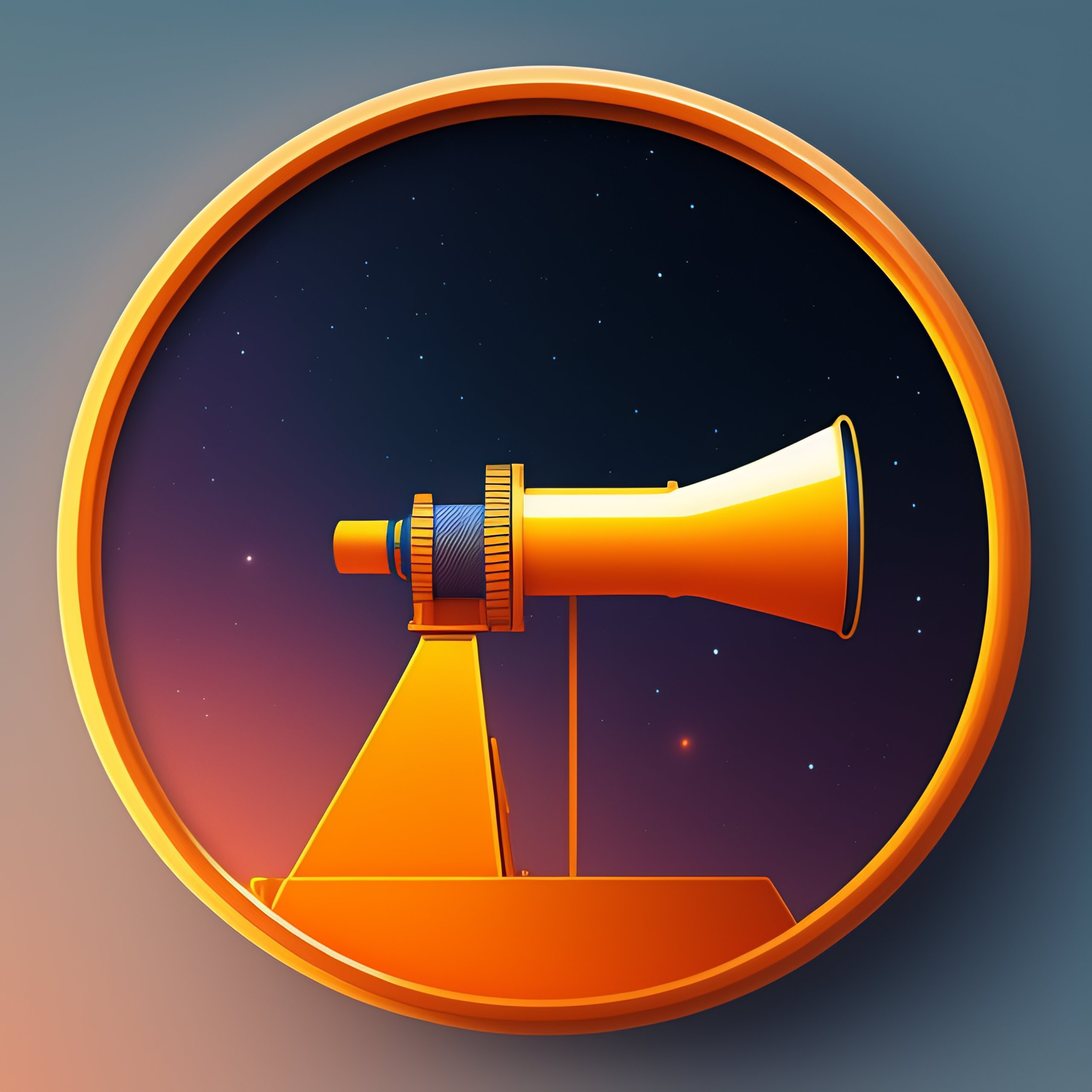 Lexica - IOS app icon design of a skeuomorphic telescope. Dribbble. Behance