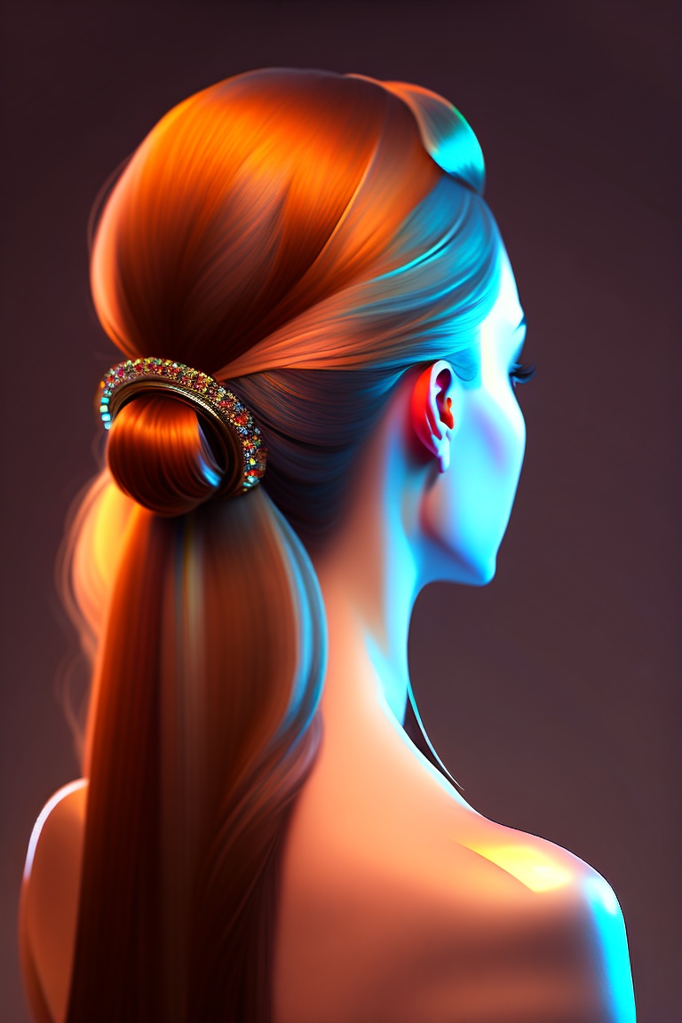 Lexica - Female, hair lit from behind, portrait