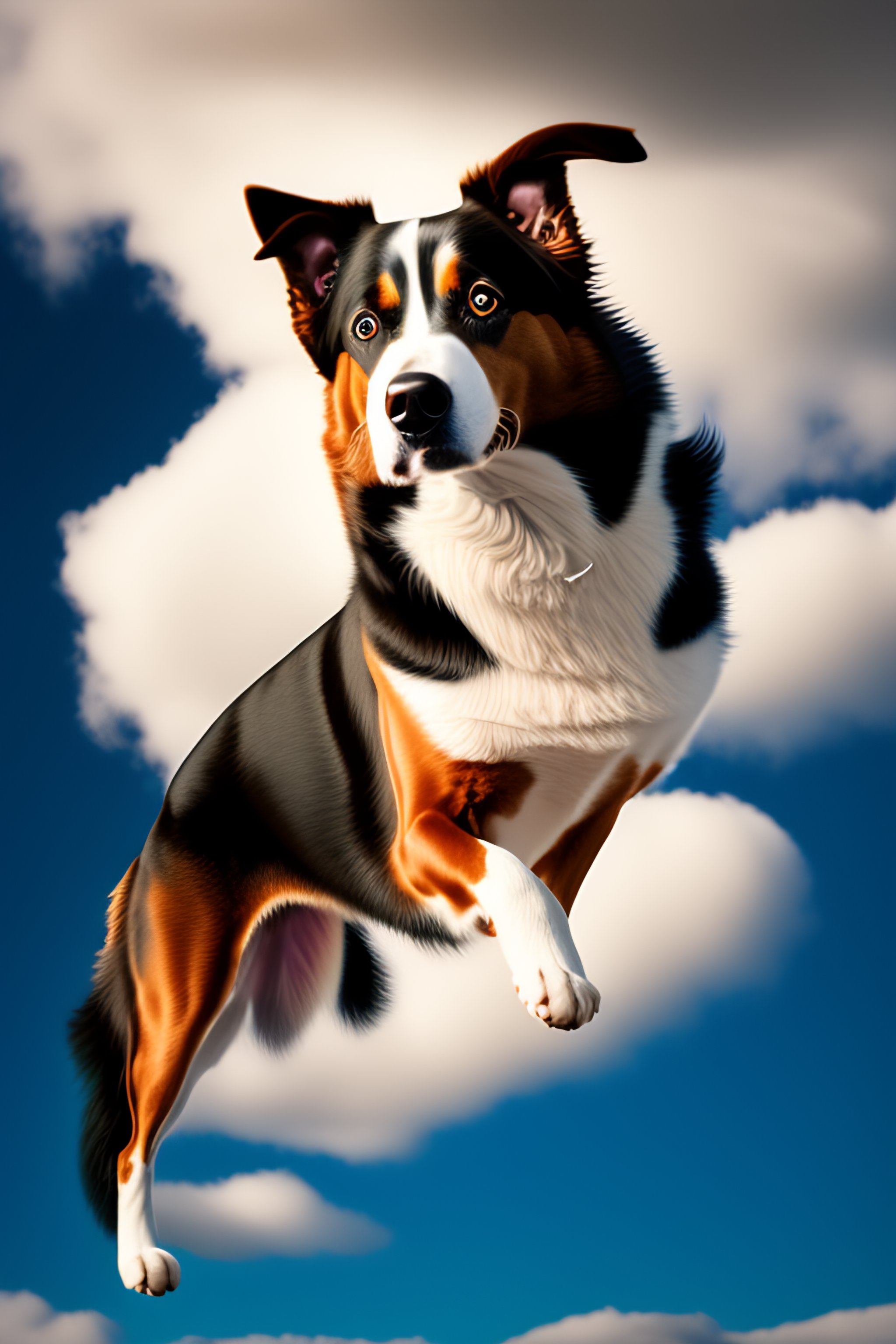 Lexica - Dogs flying in the sky