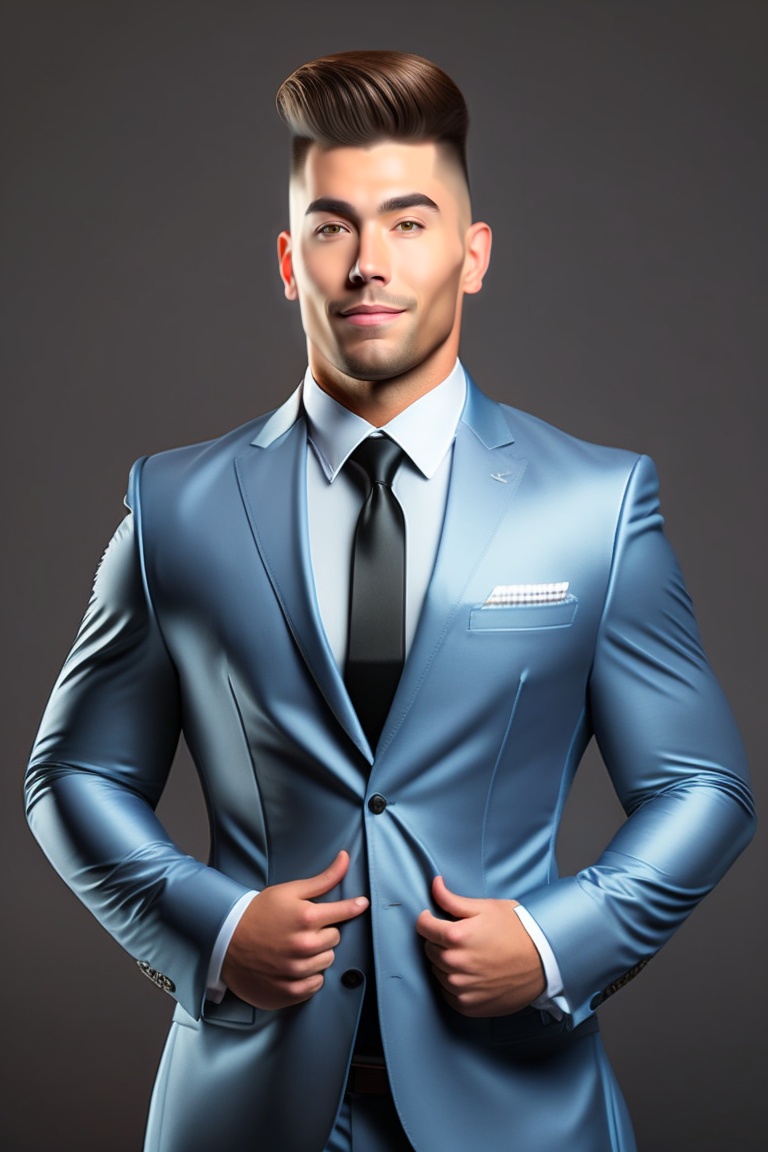 Lexica - A smart man with full body size,front face ,strate face