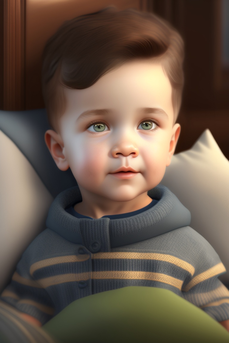 Lexica - Handsome child, realistic, cinematic, simple cot