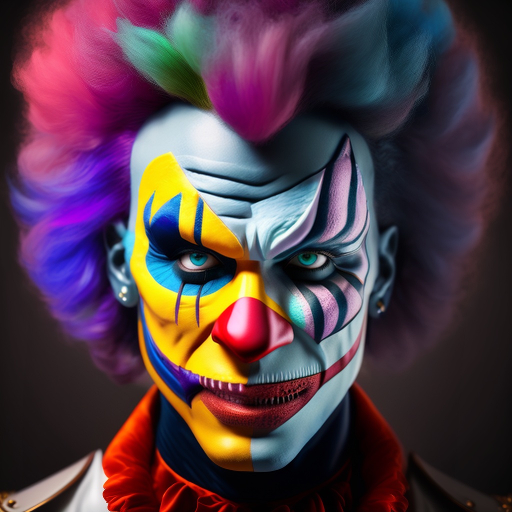 Lexica - Colorful portraits of a scary masked clown stunning wallpapers ...