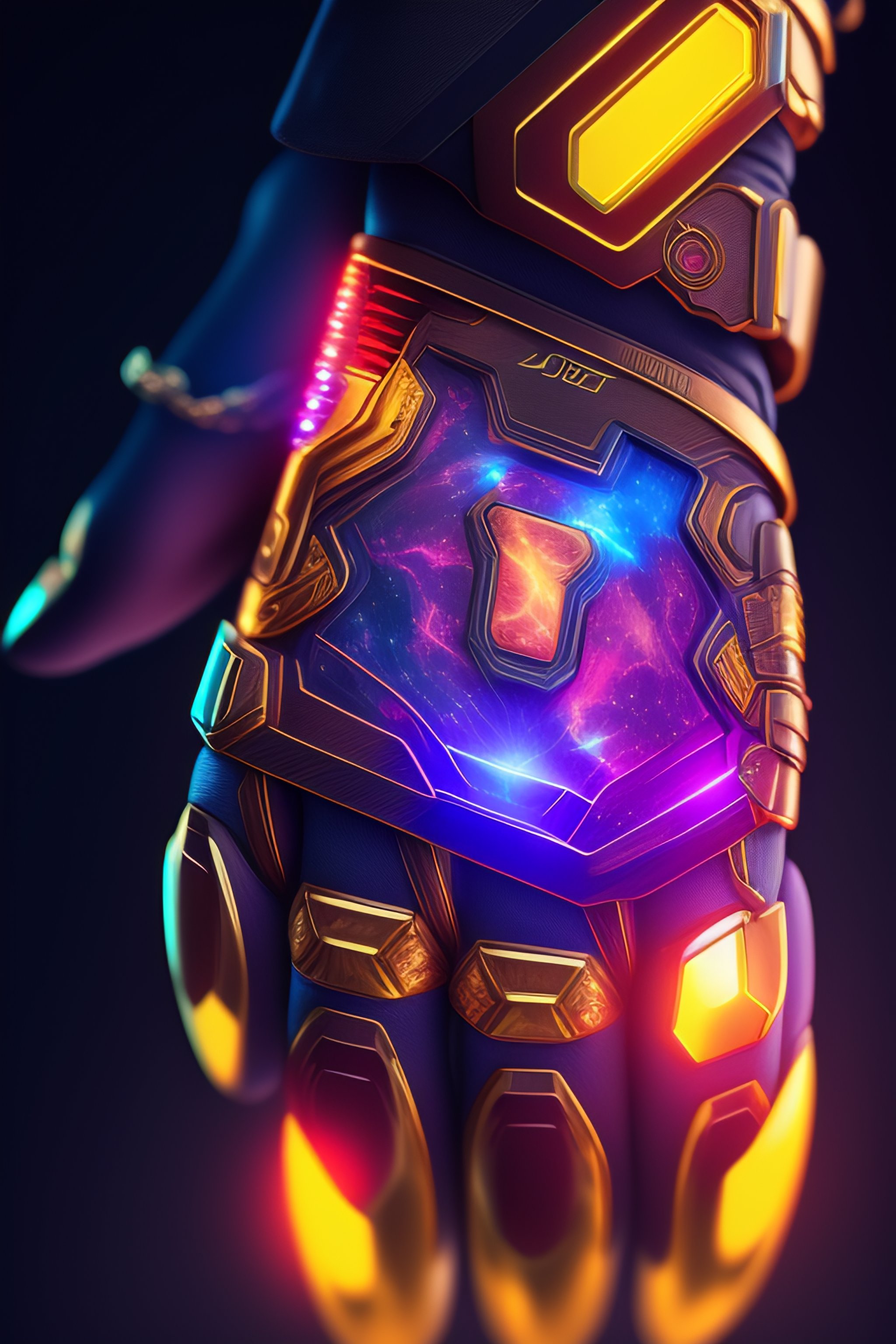 Lexica - Ultradetailed illustration of a mechanic gauntlet with palm ...