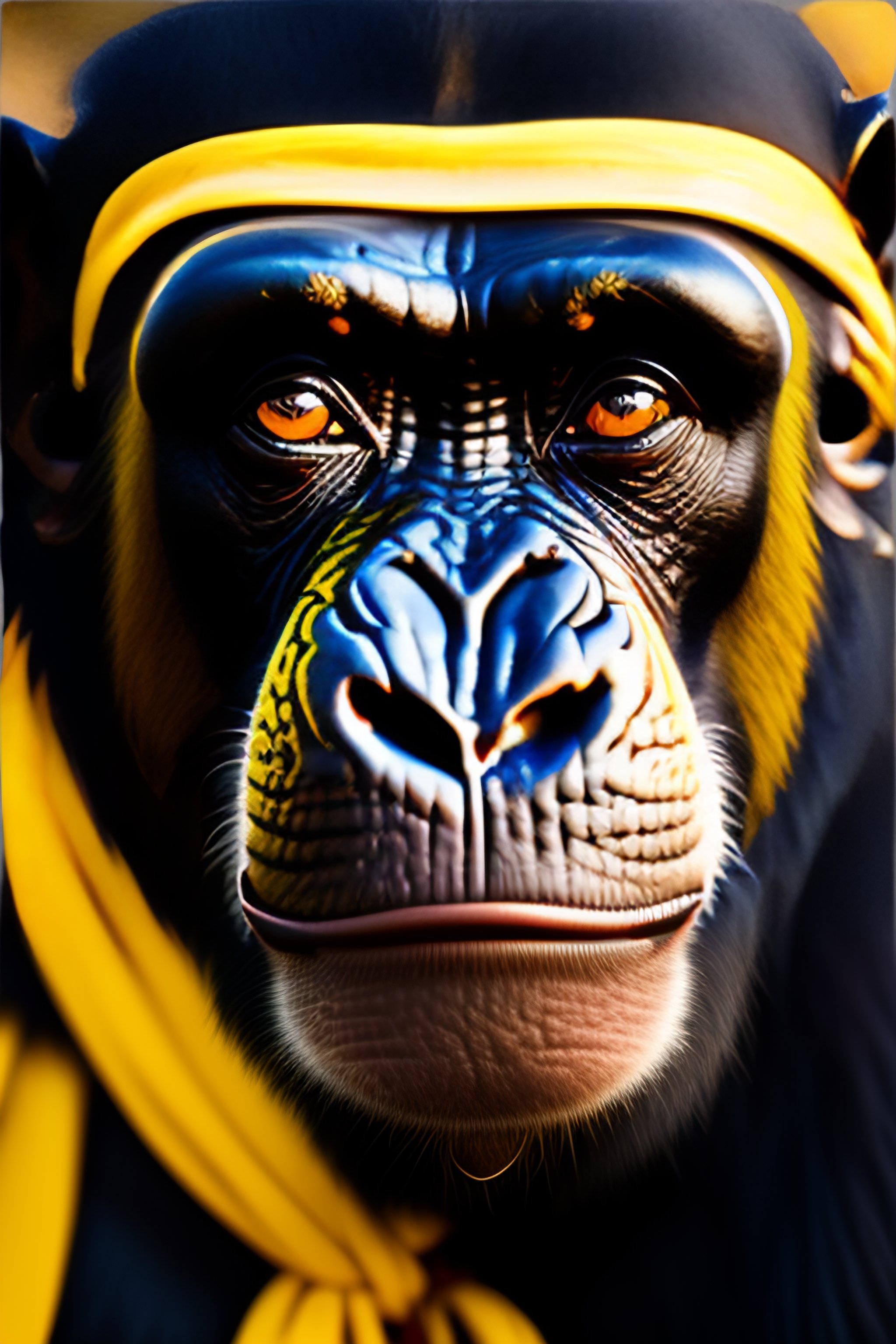 Lexica - Chimpanzee, yellow eyes, boring face