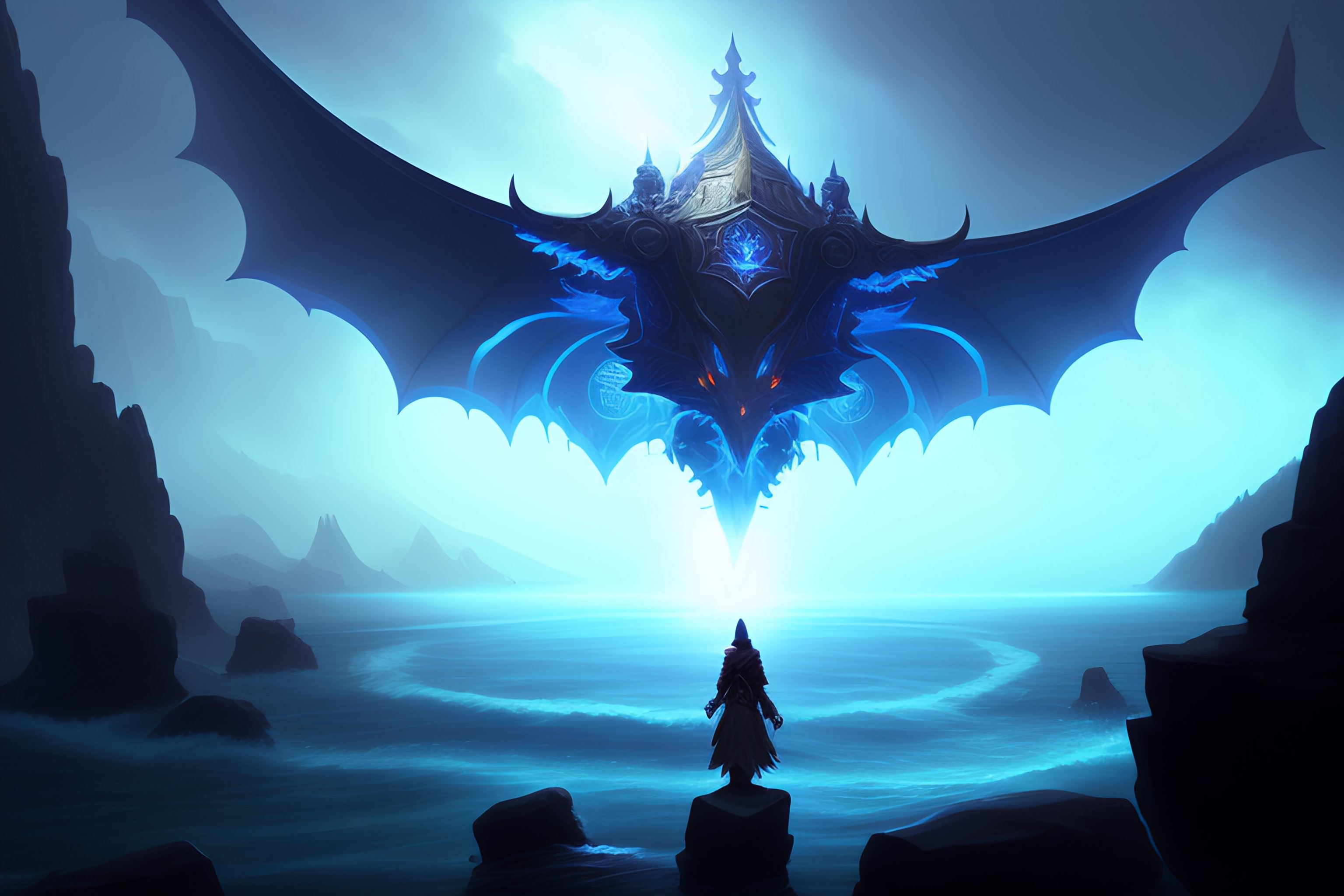 Lexica - Establishing shot of an epic demonic summoning ritual ...