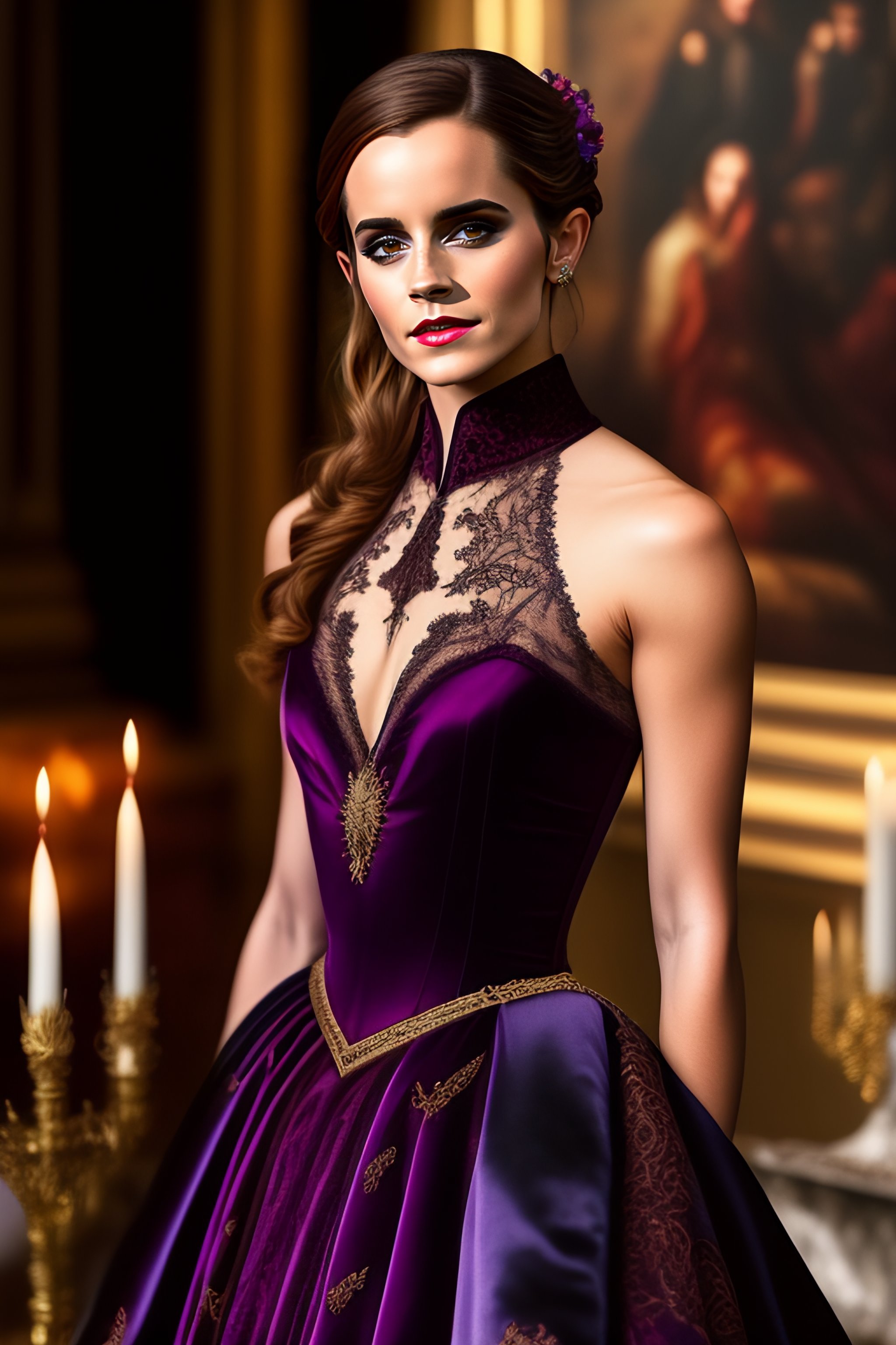 Lexica - An incredibly beautiful gothic Emma Watson in the palace ...