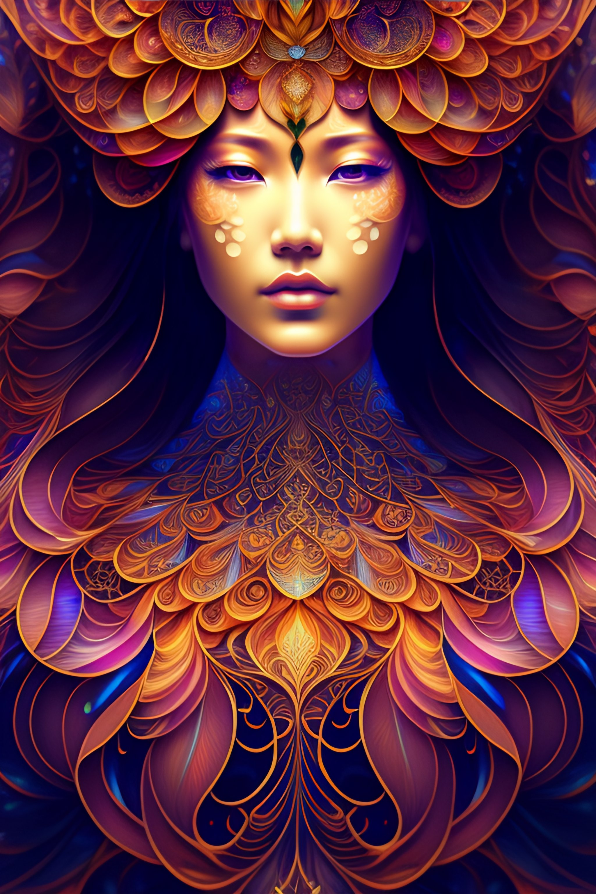 Lexica - Human flower by Android Jones, Earnst Haeckel, James Jean ...