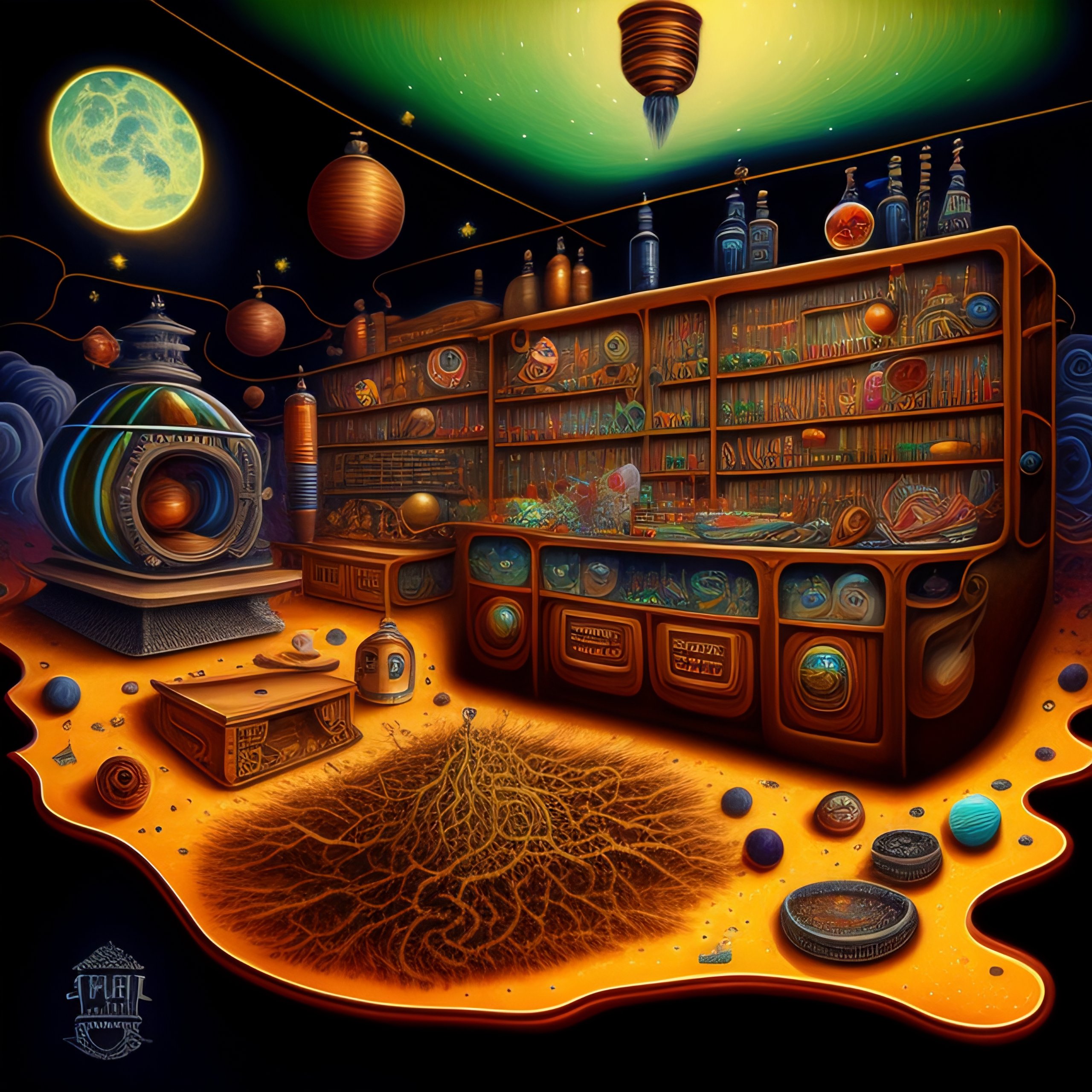 Lexica - Messy surreal hand-drawn painting of a chaotic surreal ...