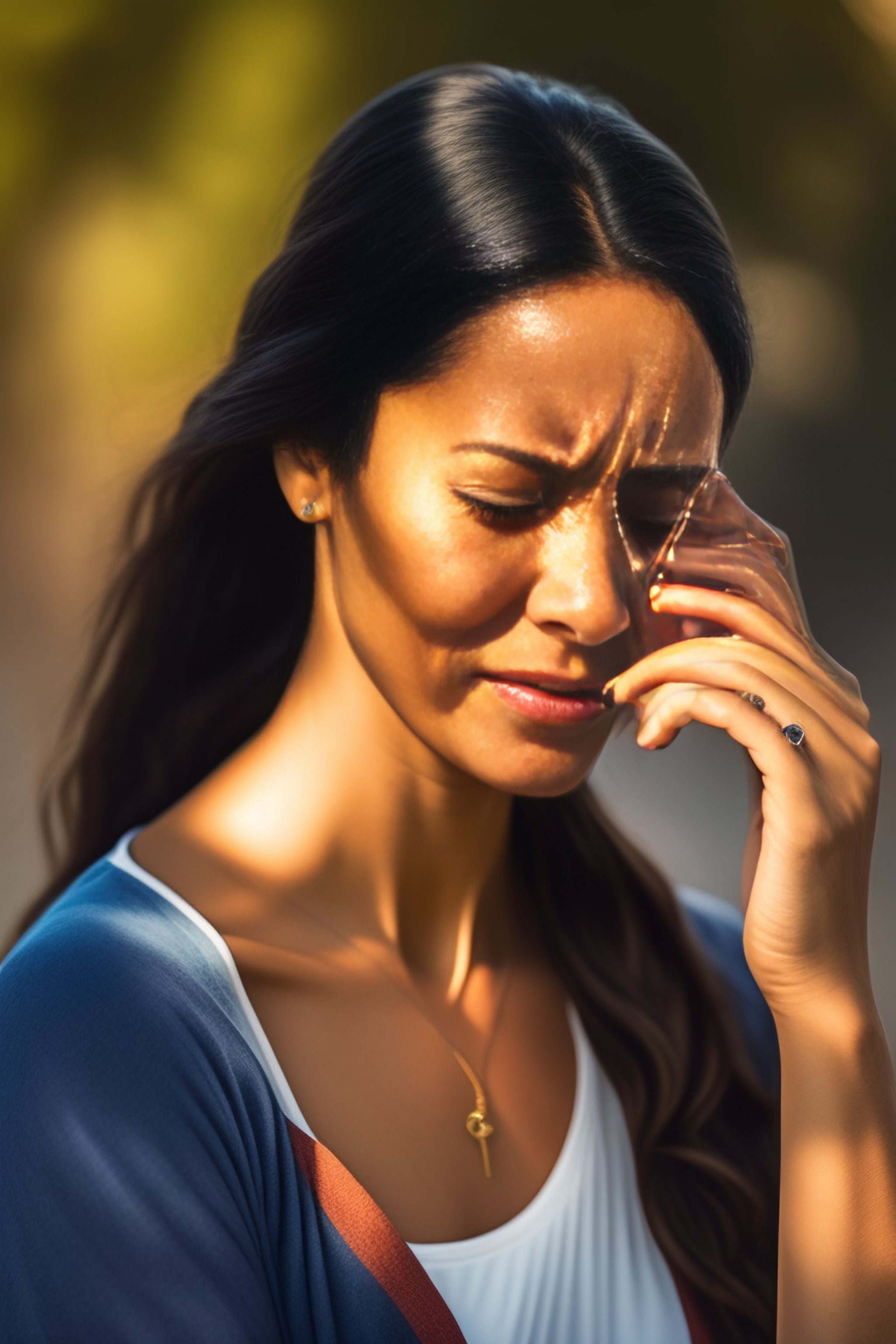 Lexica - A woman crying with tears