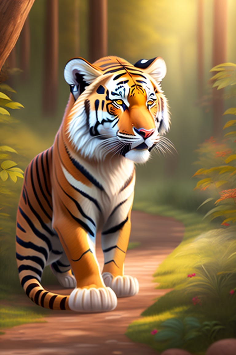 Lexica - Timmy, the friendly tiger, loved to explore and learn about ...