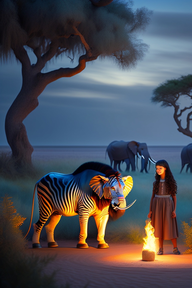 Lexica - Leo the lion is next to Zara the Zebra and Eli the Elephant ...