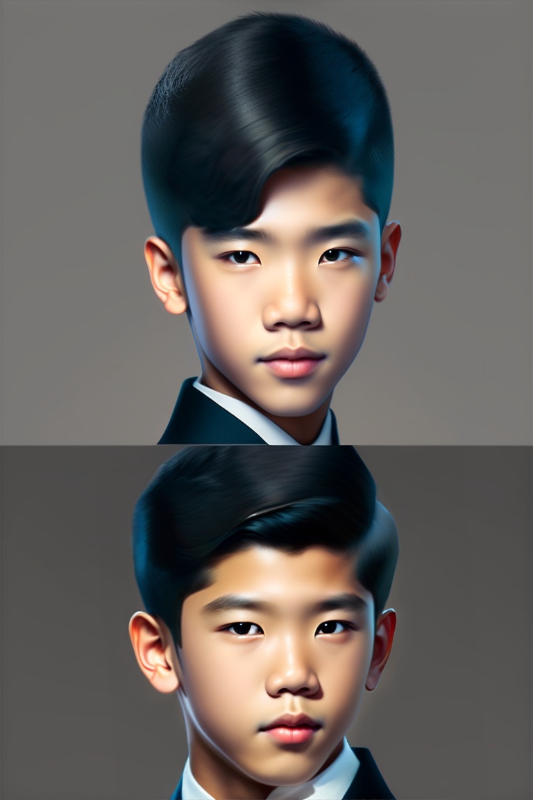 Lexica - Two high school boy and girl, twins, have same face, sharp ...