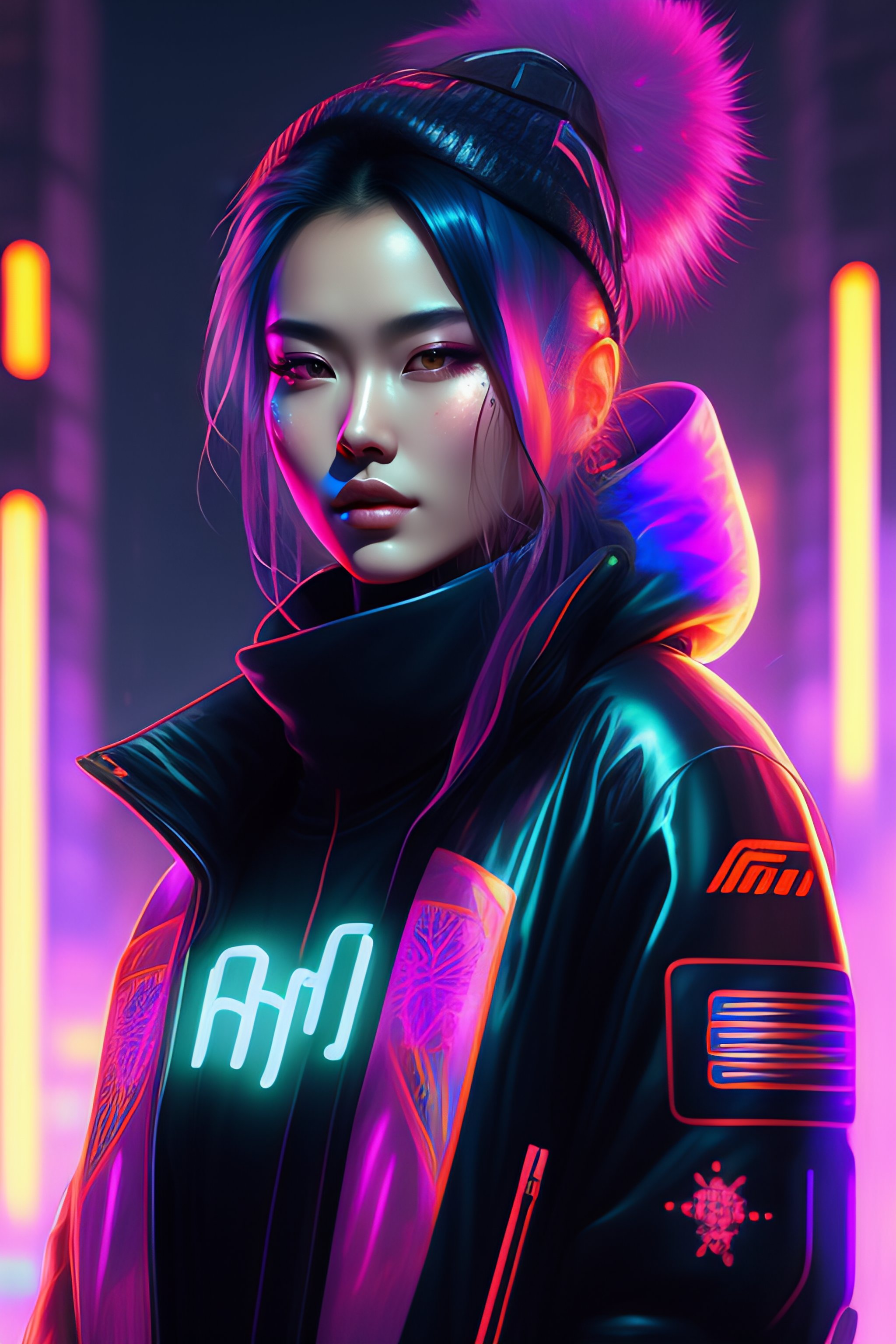 Lexica - Detailed portrait Neon Operator Girl, cyberpunk futuristic ...