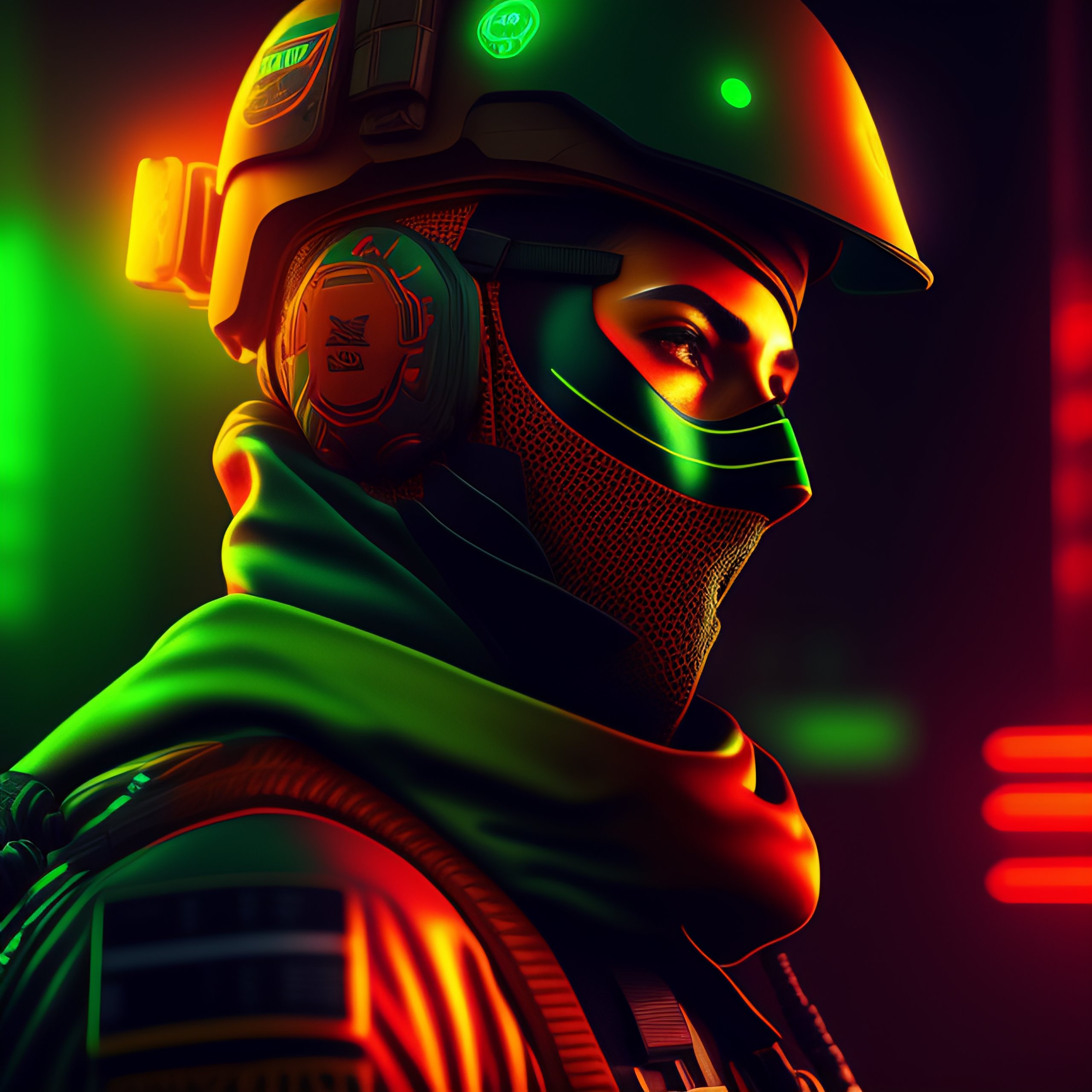 Lexica - CS-GO deluxe terrorist skin, hollographic orange and green ...