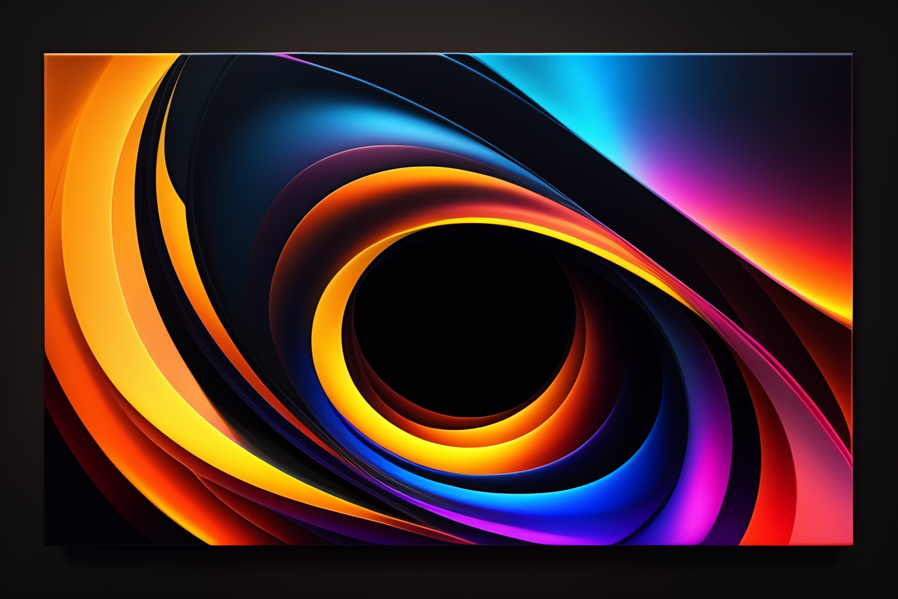 Lexica - Abstract, color shapes, elegant, black background