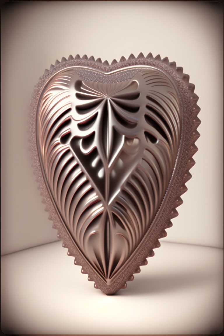 Lexica - 1950;s simple see through heart made from long embossed spikes ...