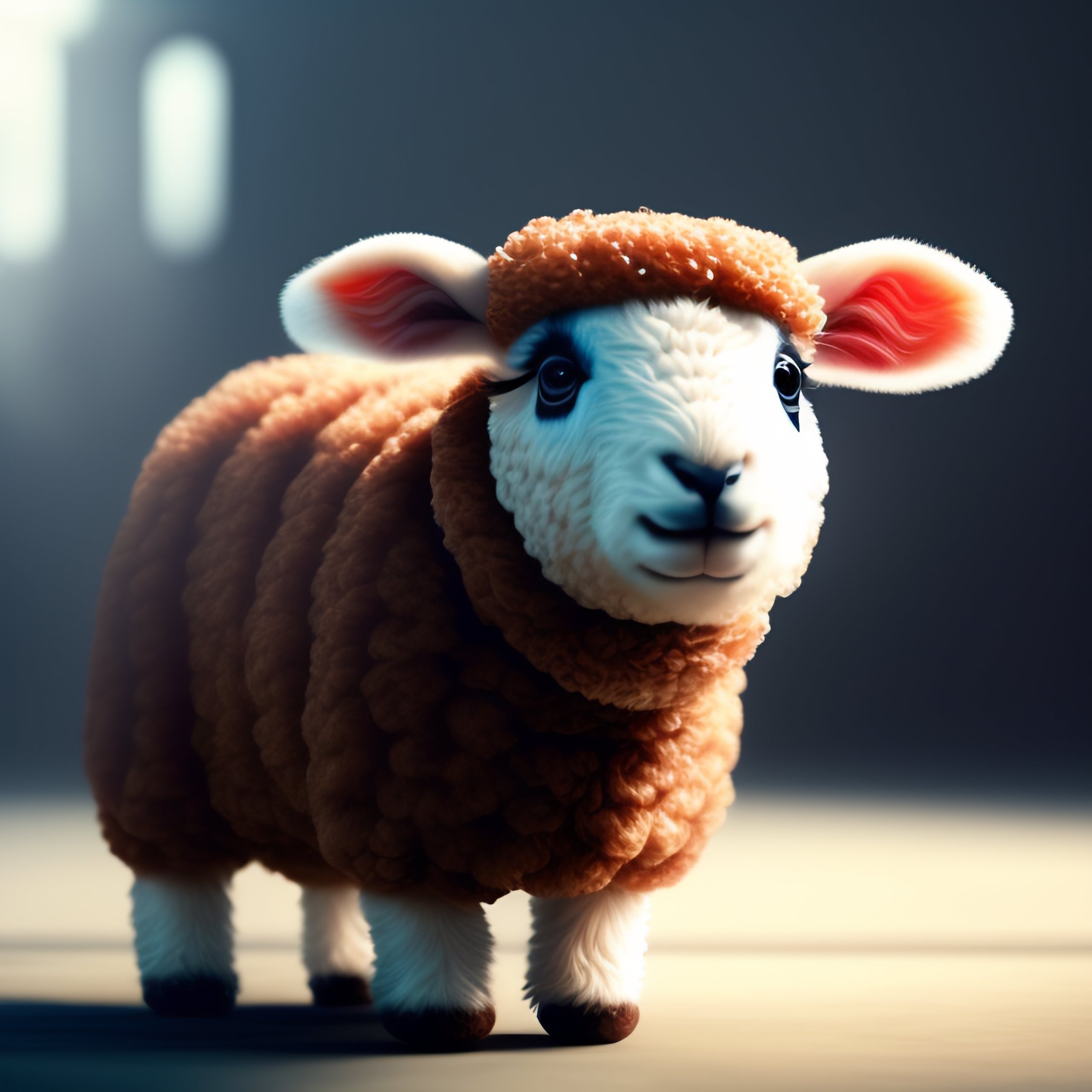 Lexica - A robot dressed like lamb, movie like style