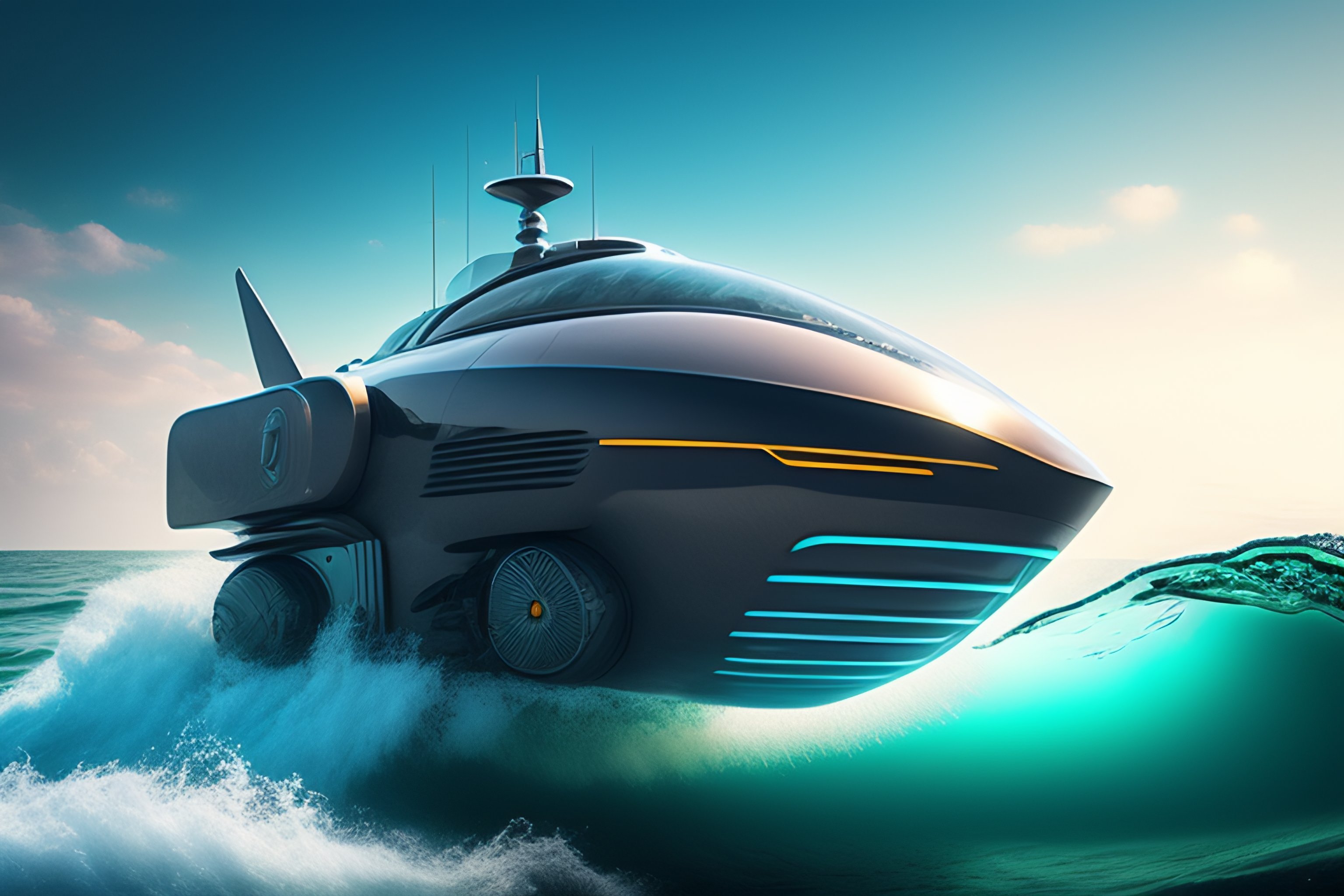 Lexica - Transformer robot swimming in the ocean