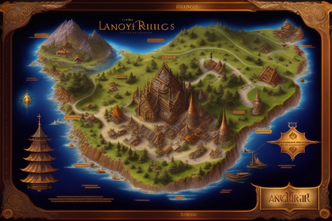 Lexica - The lord of the rings style, tabletop map, cities, towns ...