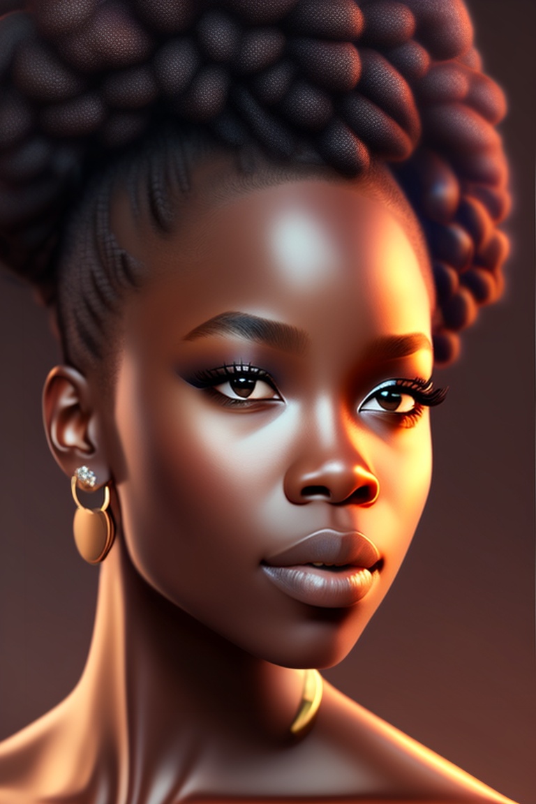 Lexica - Beautiful realistic light skin girl african, 4k
