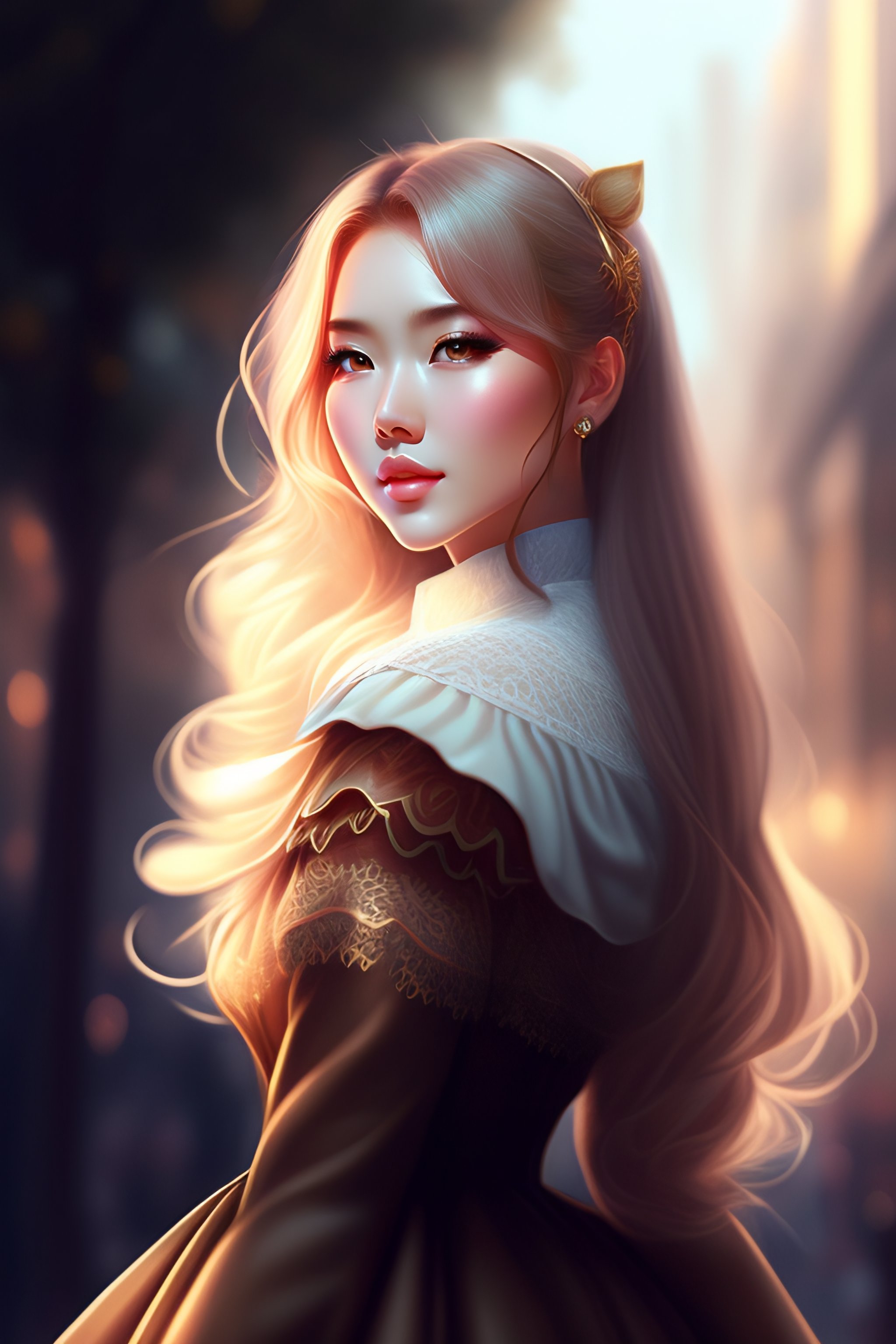 Lexica - Beautiful, cute, fashionable, charming, dreamlike, a girl with ...