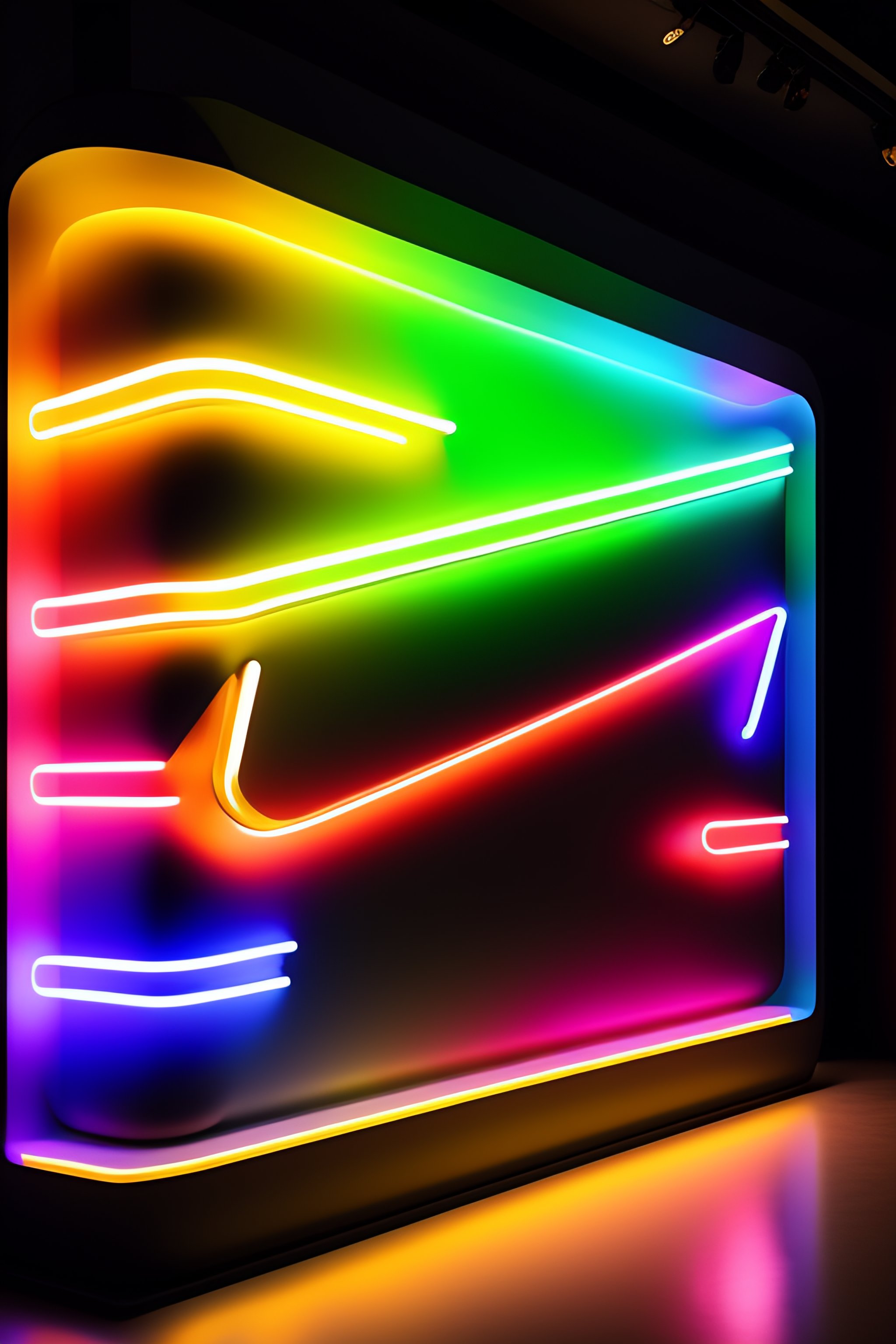 Lexica - Nike Air in showcase with neo lights