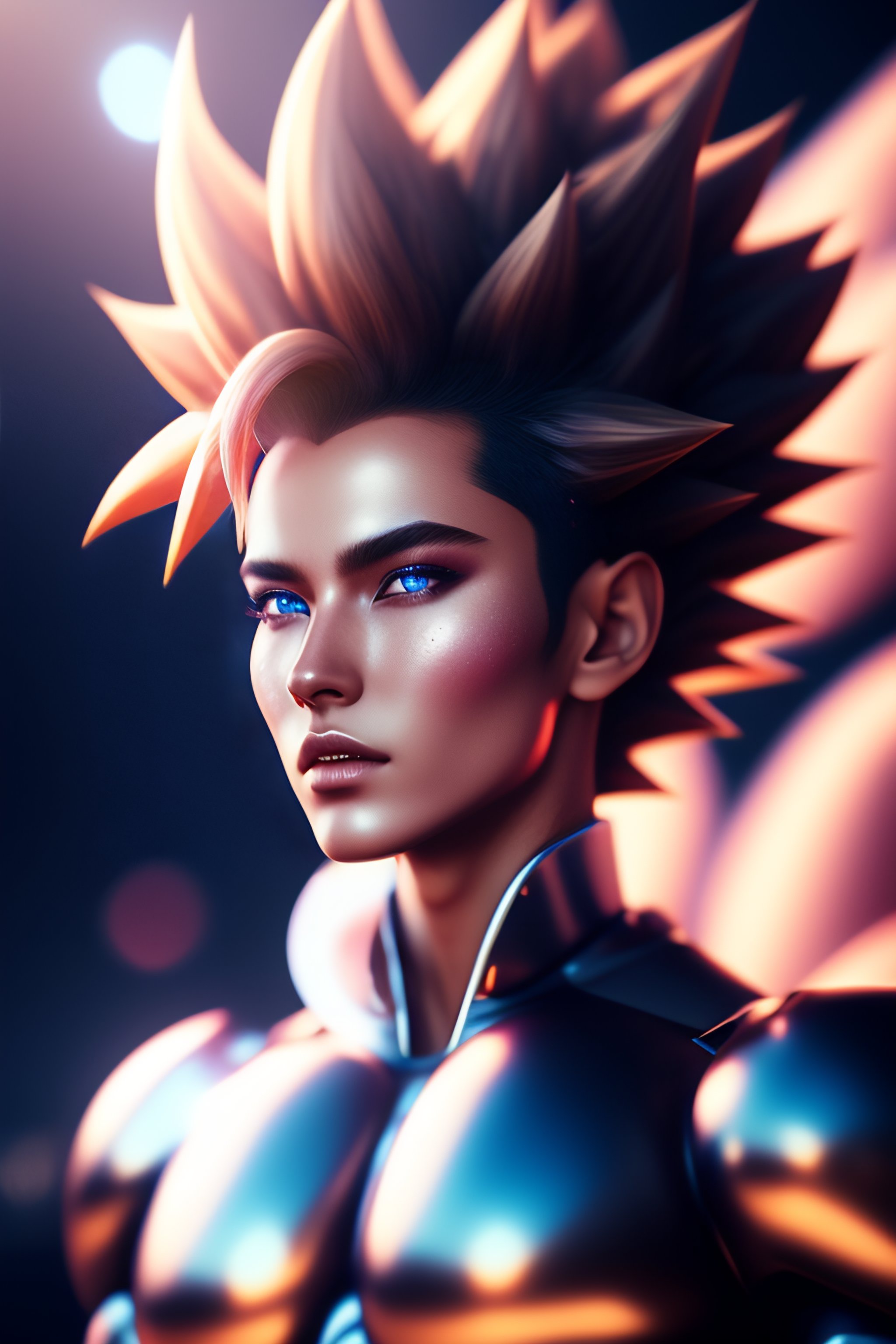 Lexica - Ultra hd, chrome, goku, super saiyan, pastel, dreamy ...