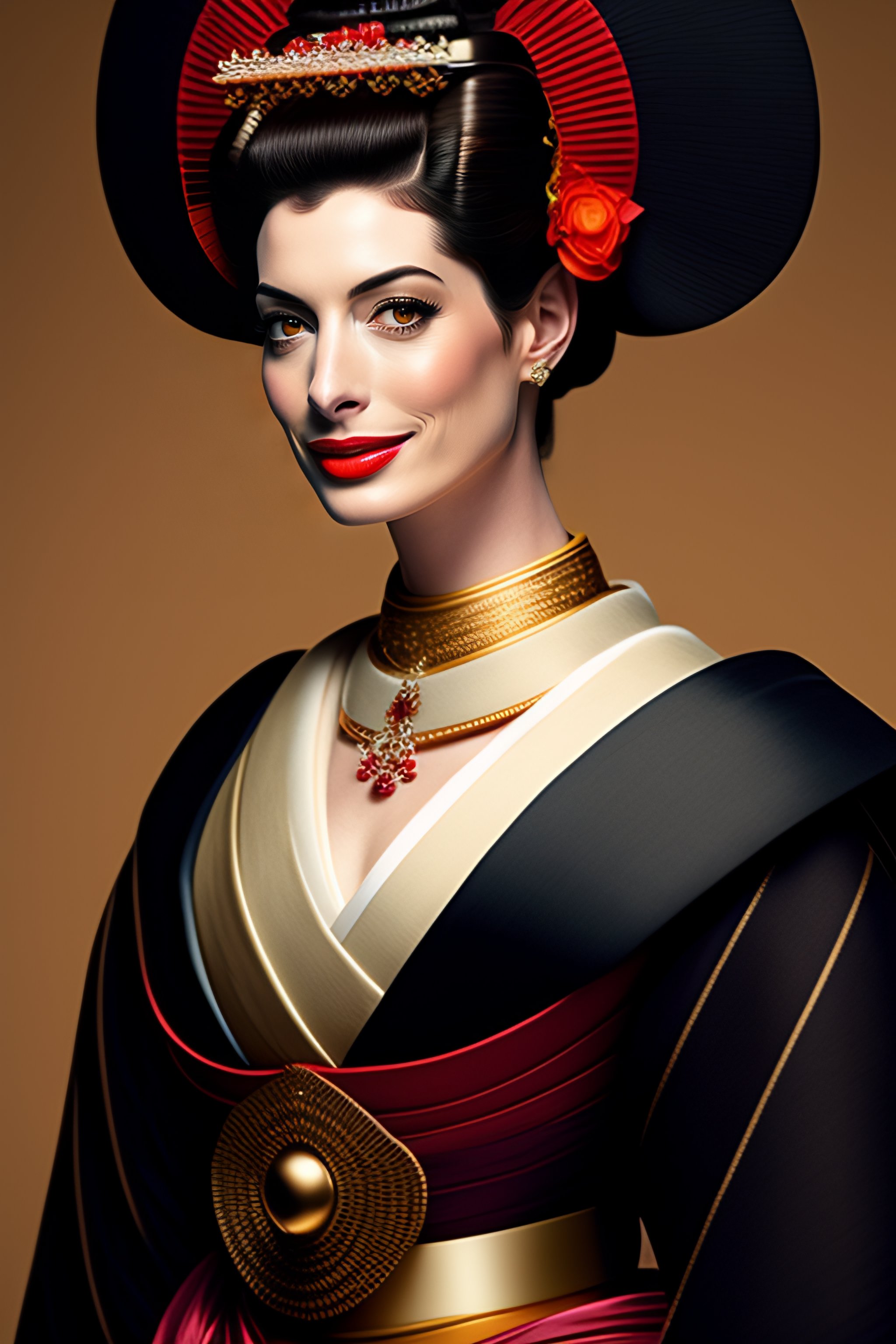 Lexica - Anne Hathaway geisha robot