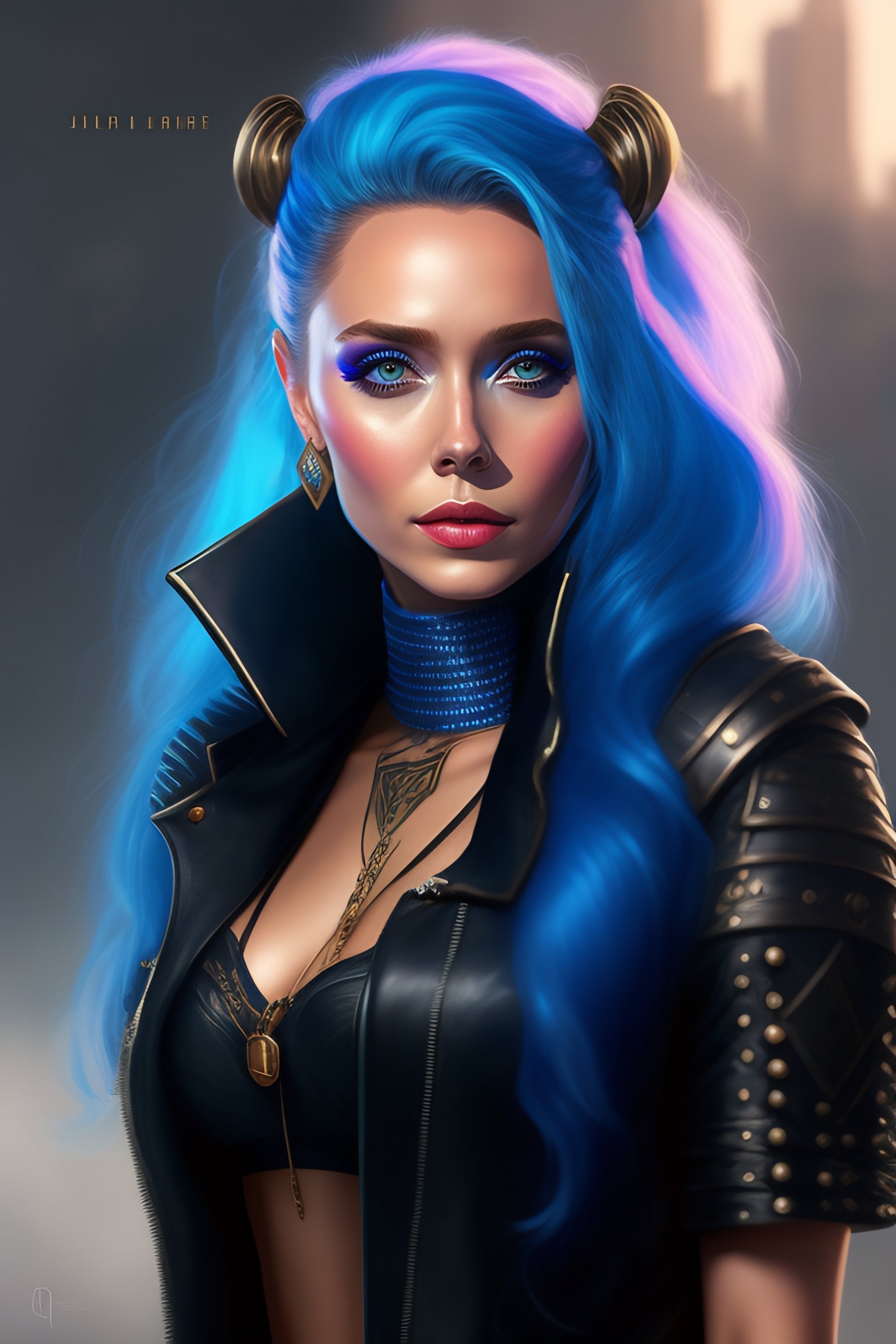 Lexica - Elizabeth olsen as League of Legends Portrait of JINX The ...