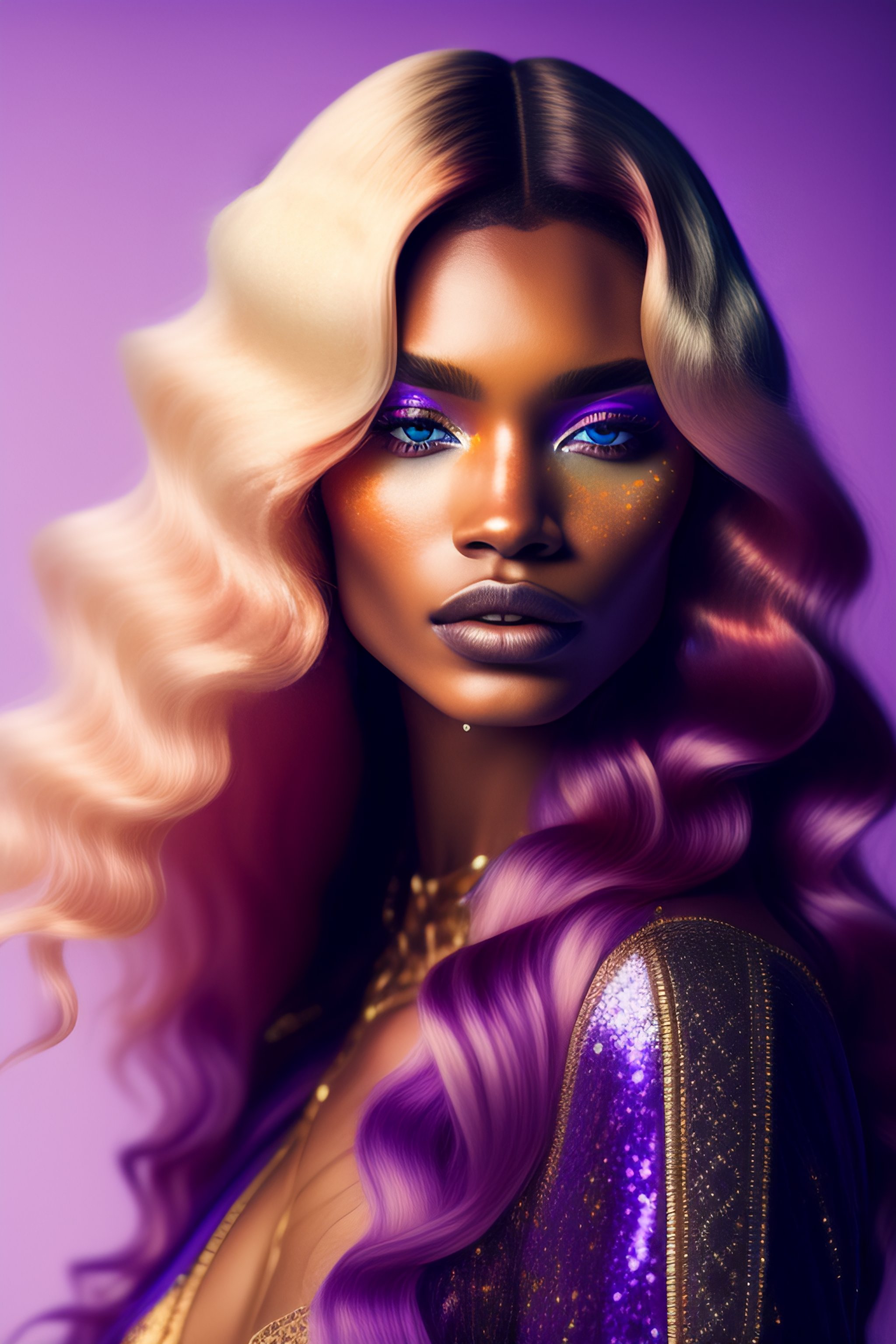 Lexica - A photo close-up of a beautiful long haired woman with light ...