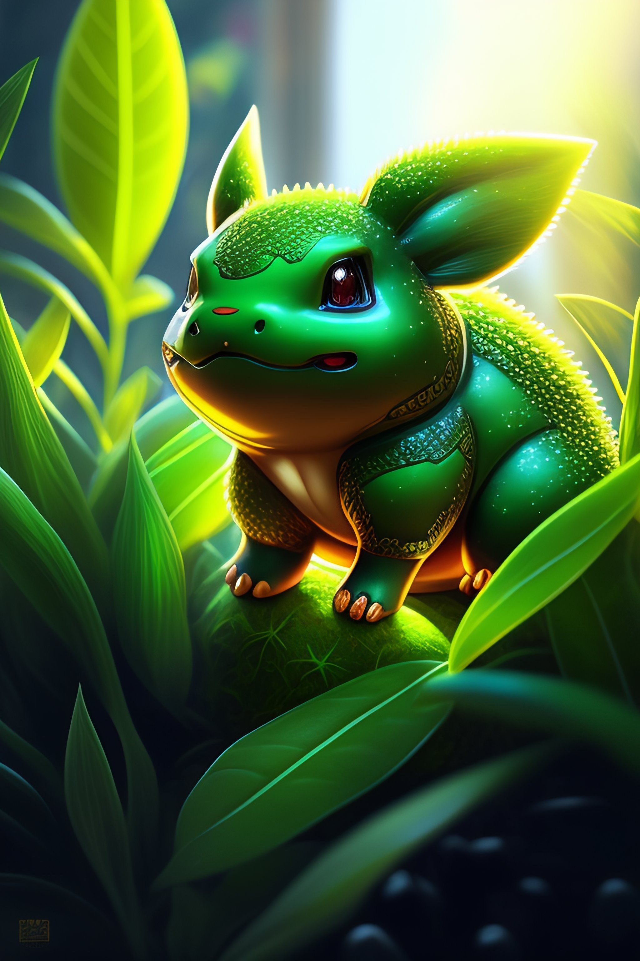 Lexica - A single one bulbassaur pokemon art in direct sunlight of ...