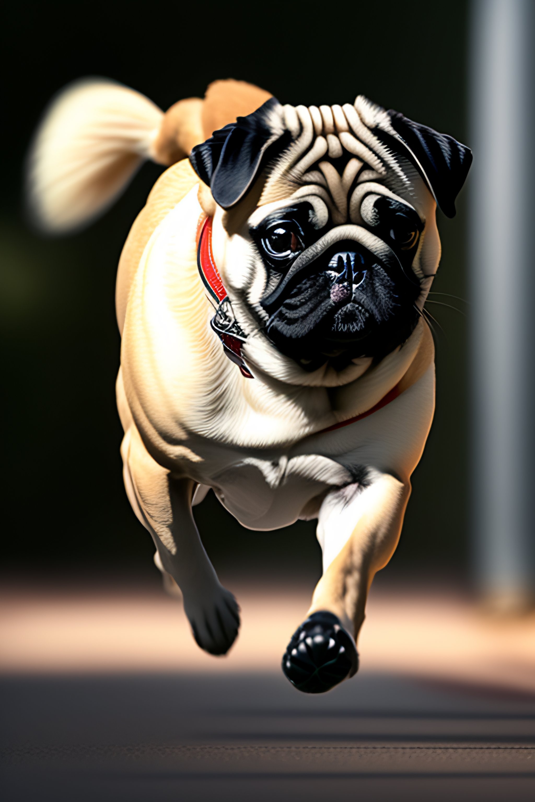 Lexica - The same pug is running into his CrossFit class late as usual ...