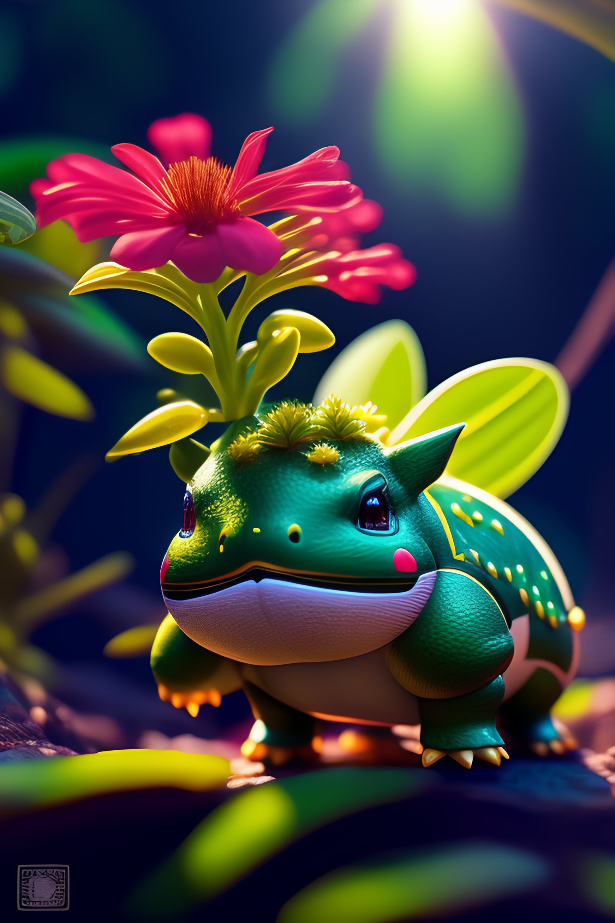 Lexica - A single one bulbassaur pokemon art in direct sunlight of ...