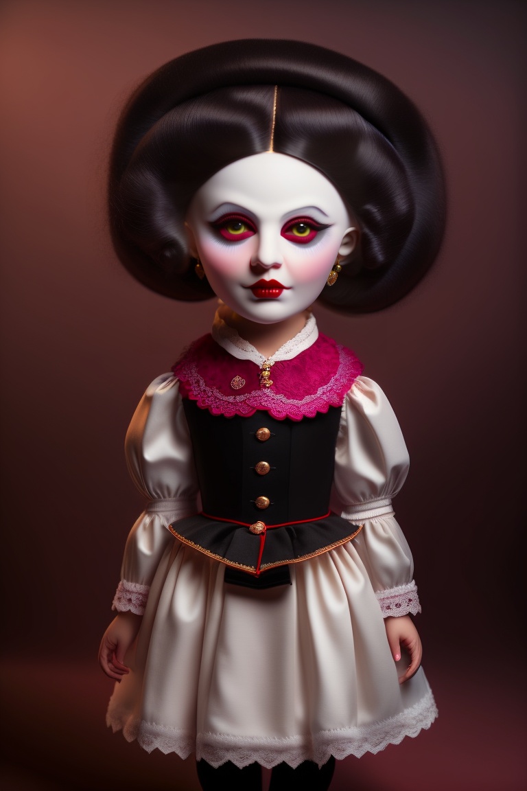 Lexica - Full body female puppet with terrifying appearance with ...