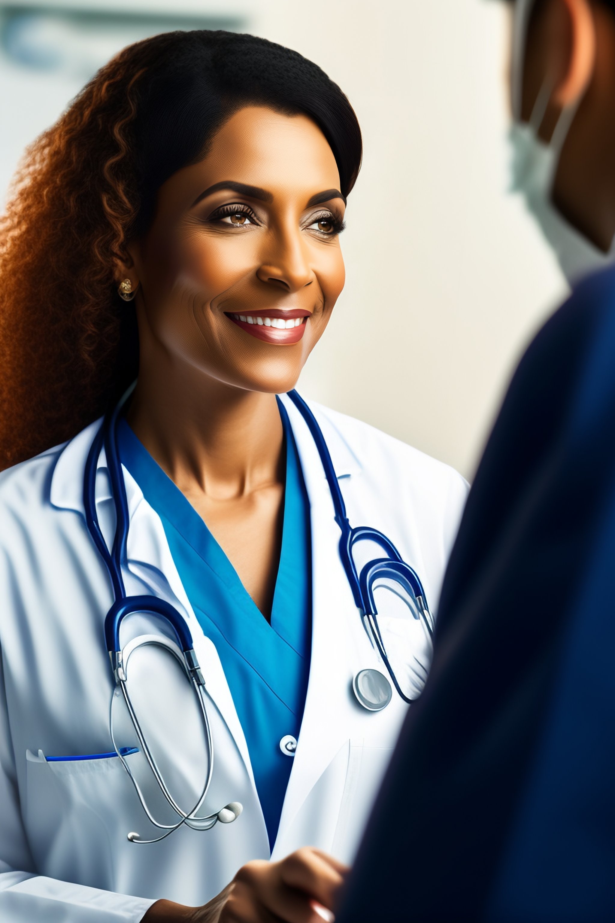 Lexica - Portrait of a doctor visiting a patient