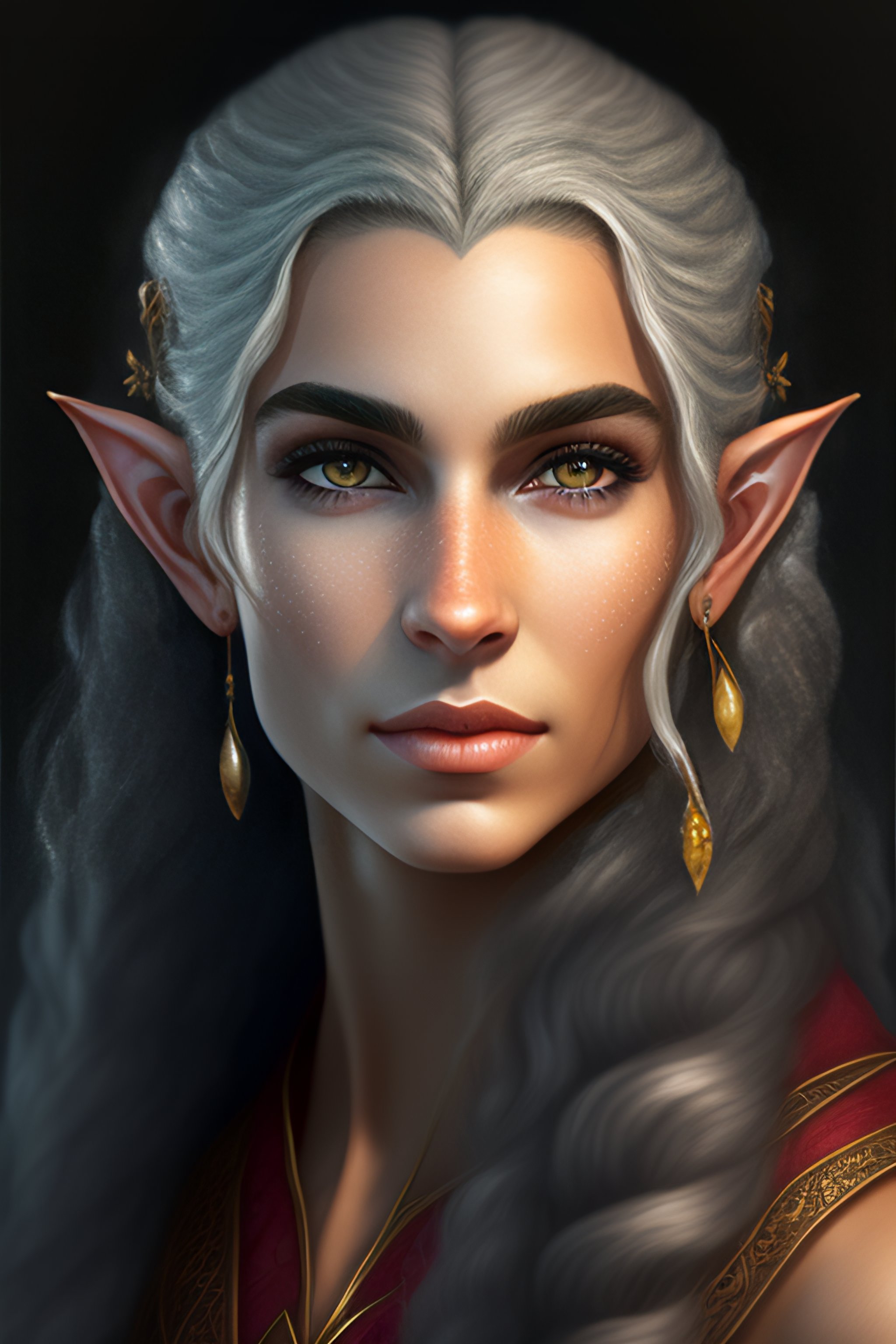 Lexica - Highly detailed portrait of a young elf medevial girl with a ...