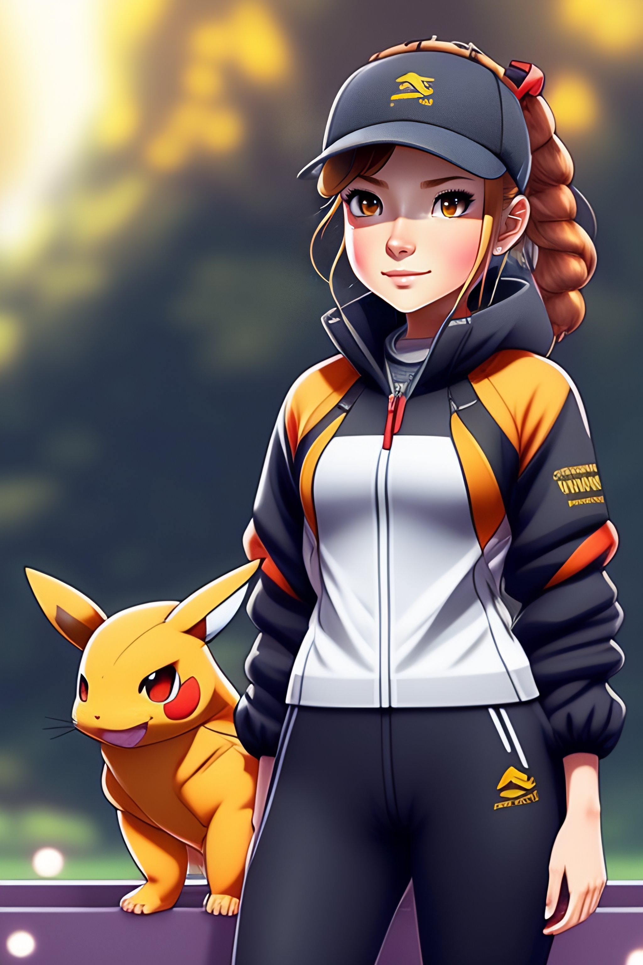 Lexica - Pokemon trainer in techwear clothes by Ken Sugimori