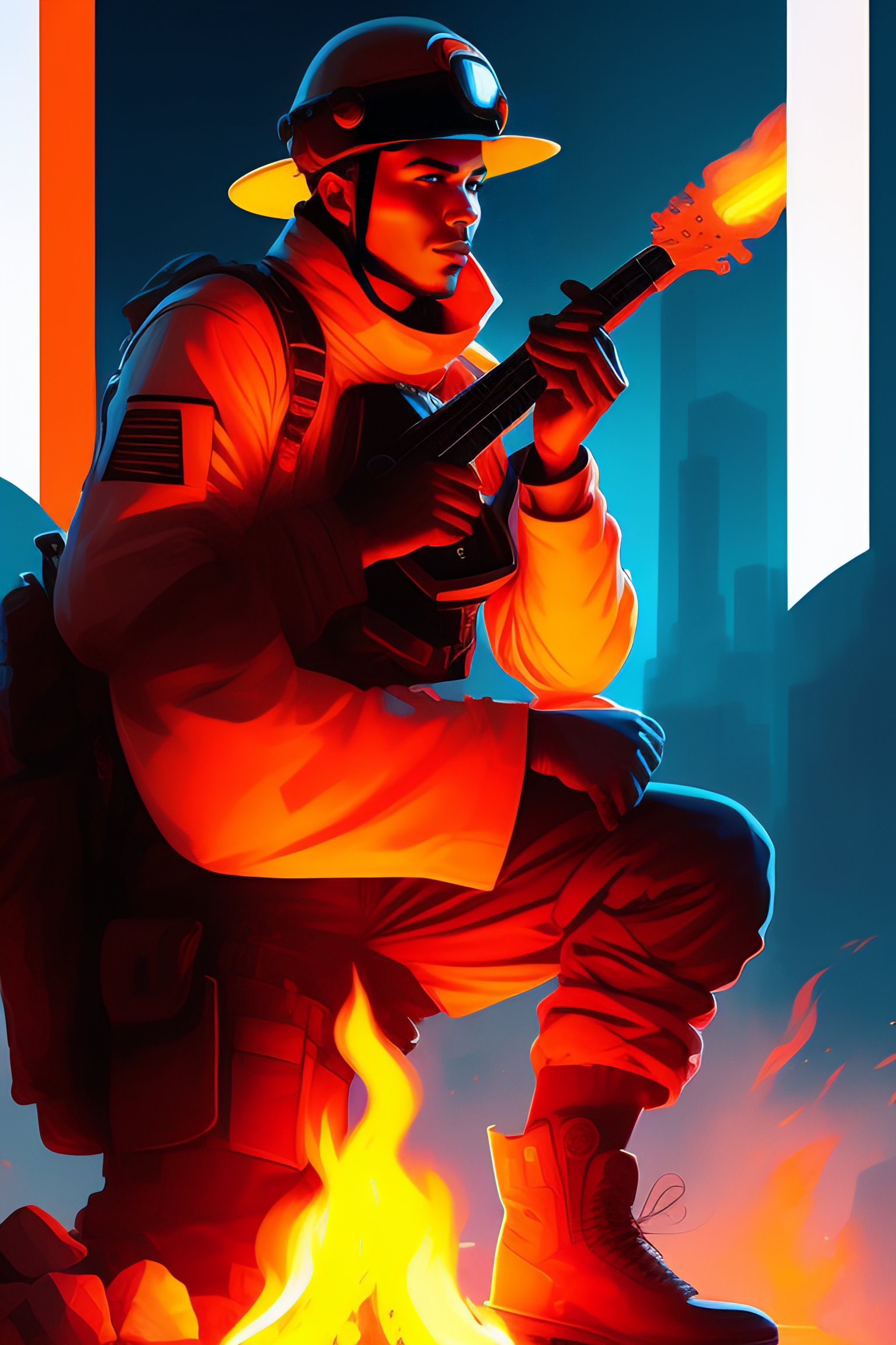 Lexica - The ((engineer)) of ((team fortress 2)) wearing an (orange ...