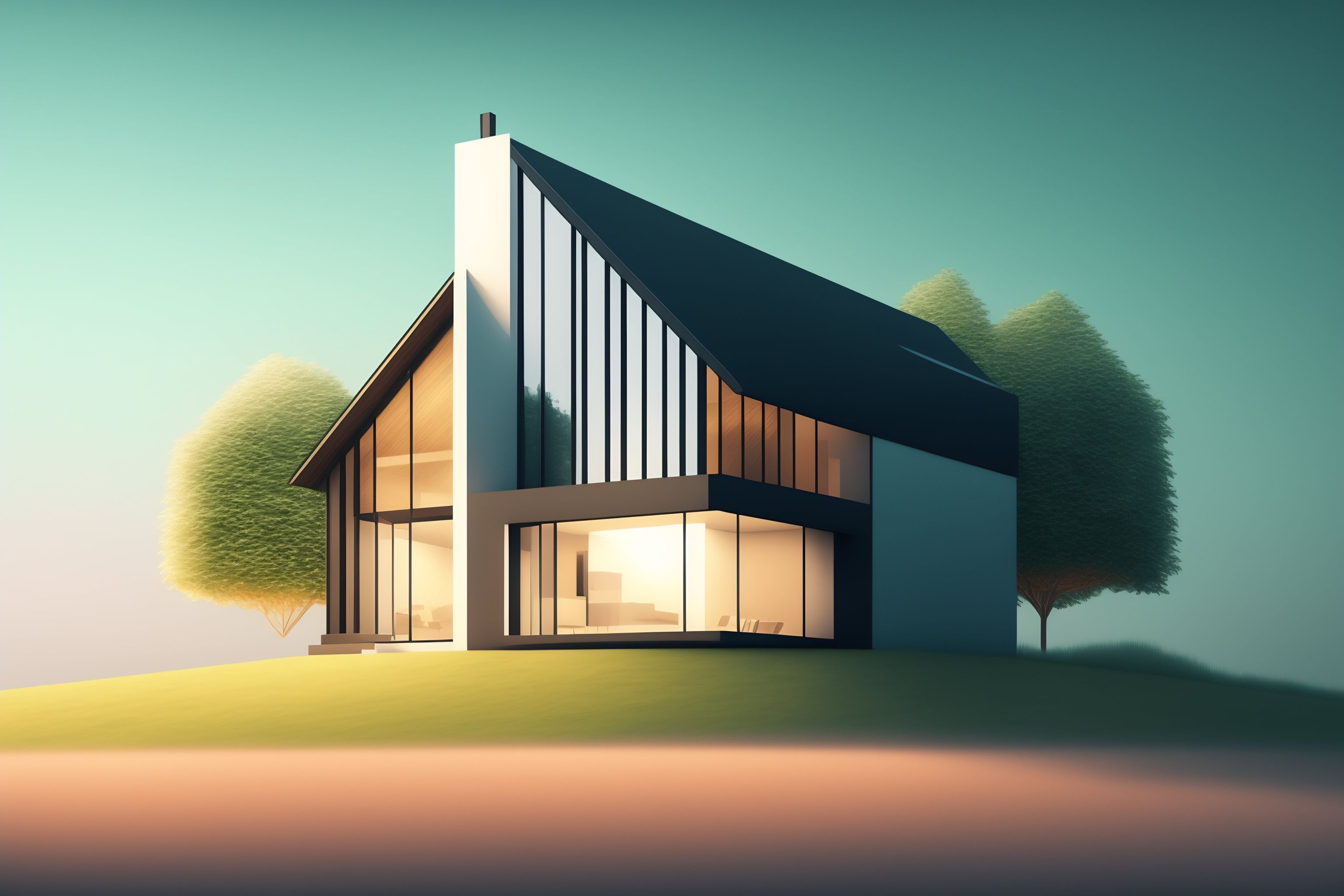 Lexica - Hero image for real estate company minimalist illustration